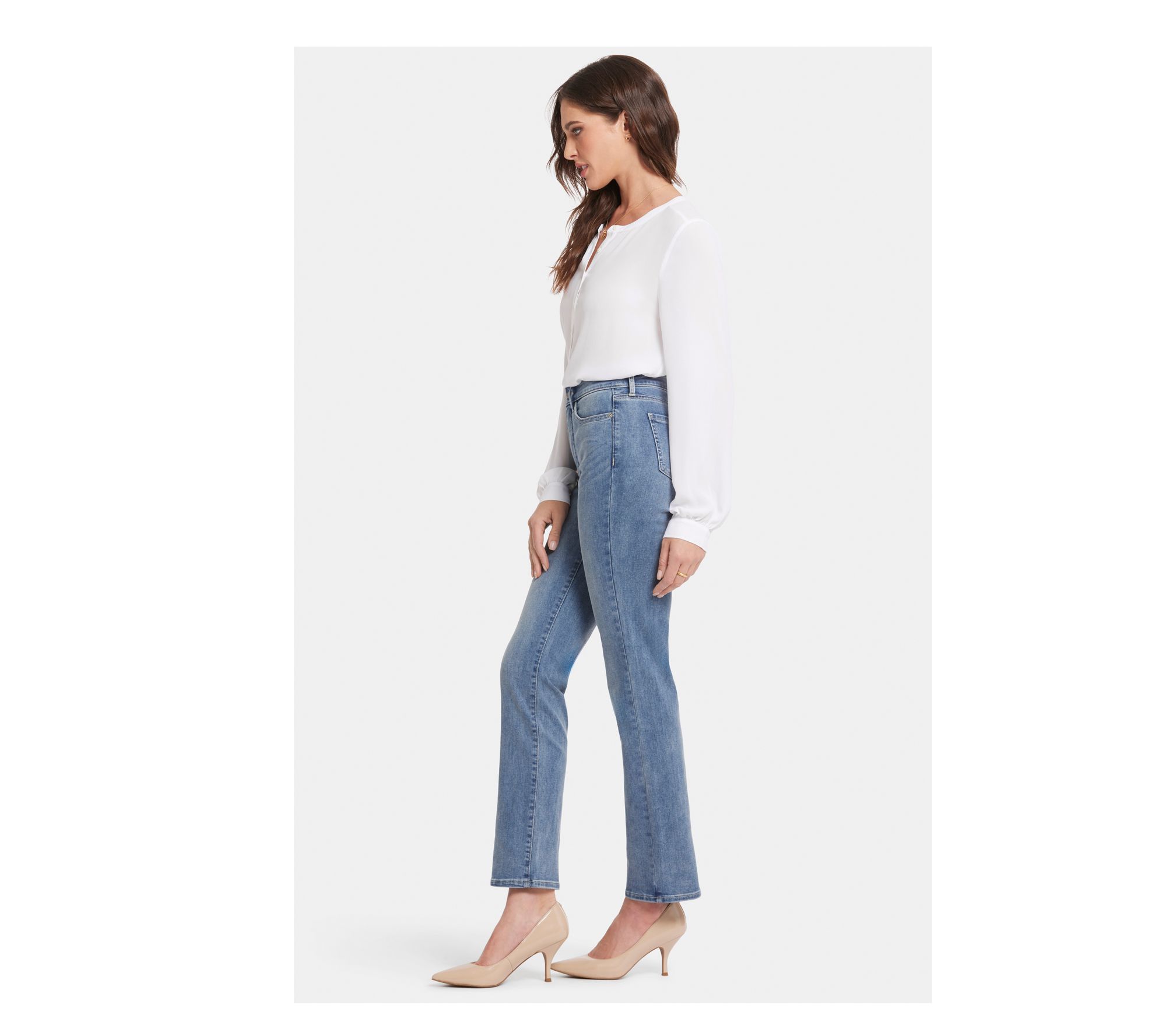 NYDJ High-Rise Marilyn Straight Jeans - QVC.com