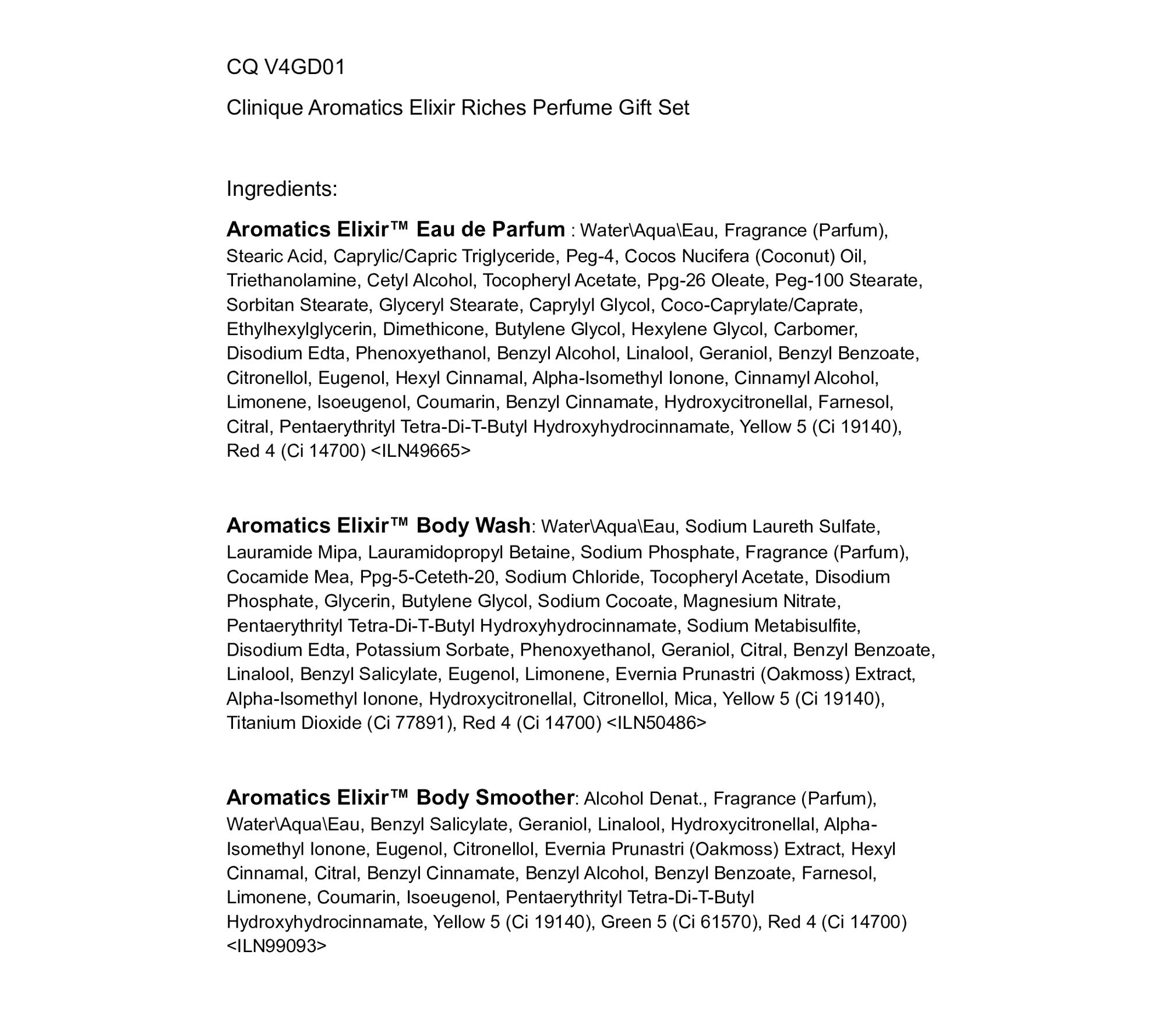 Clinique Aromatics Elixir Riches Perfume Gift Set - QVC.com