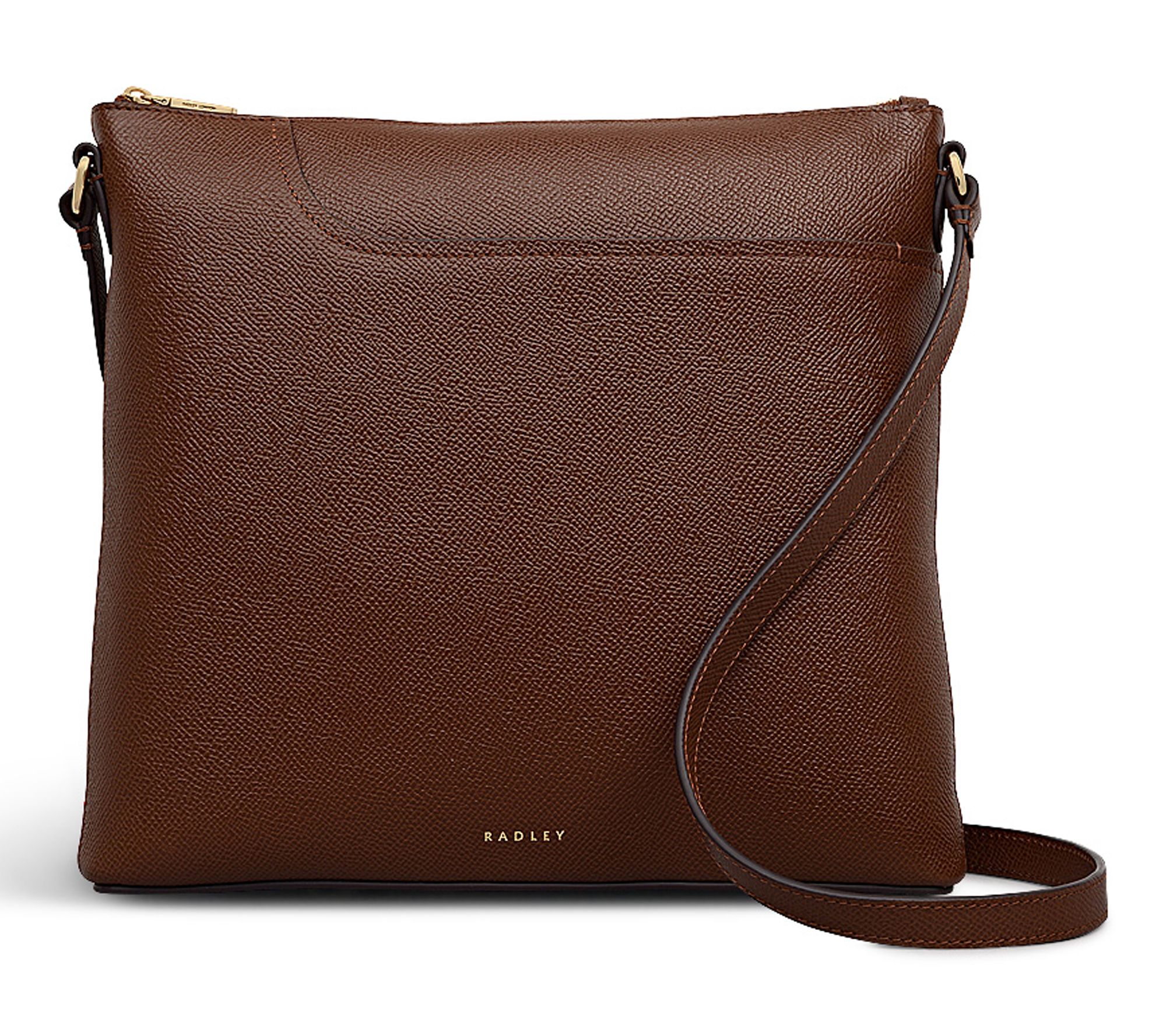 RADLEY London Pockets Texture Large Zip Leather Crossbody - QVC.com