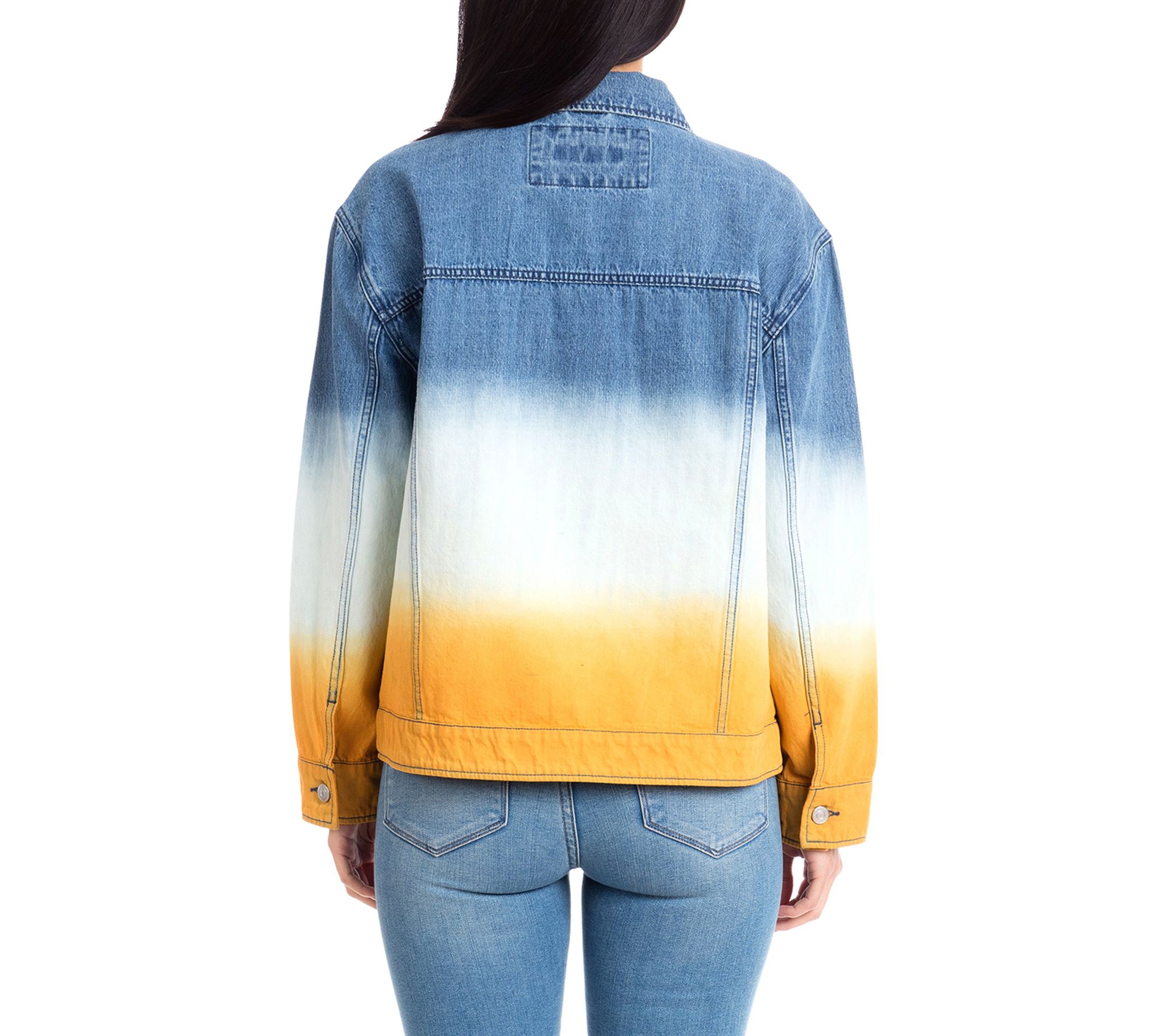 Bagatelle NYC Dip Dye Denim Trucker Jacket - QVC.com