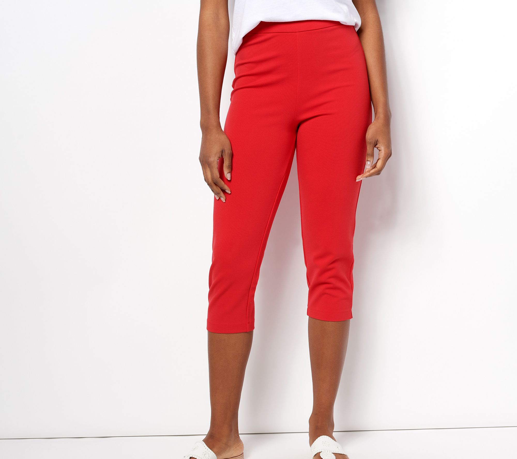 "As Is" Joan Rivers Regular Signature Knit Capri Pants - QVC.com