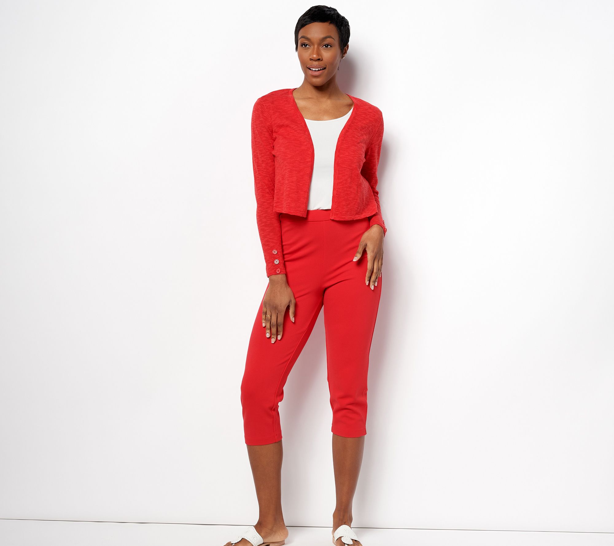 "As Is" Joan Rivers Regular Signature Knit Capri Pants - QVC.com