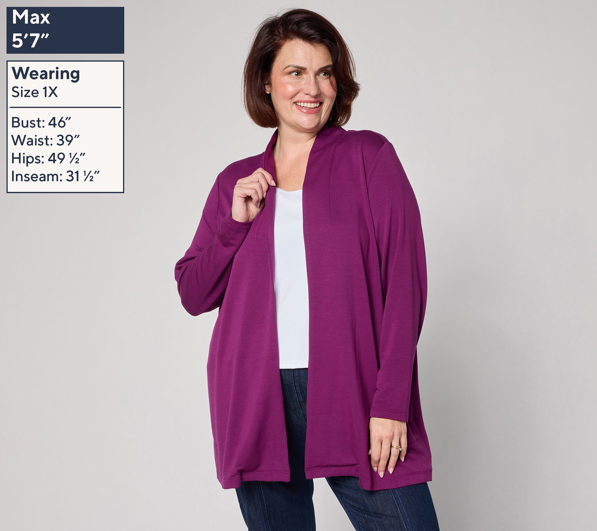 Brandis Dress Out Loud Acquitted Knit Duster Cardigan - QVC.com