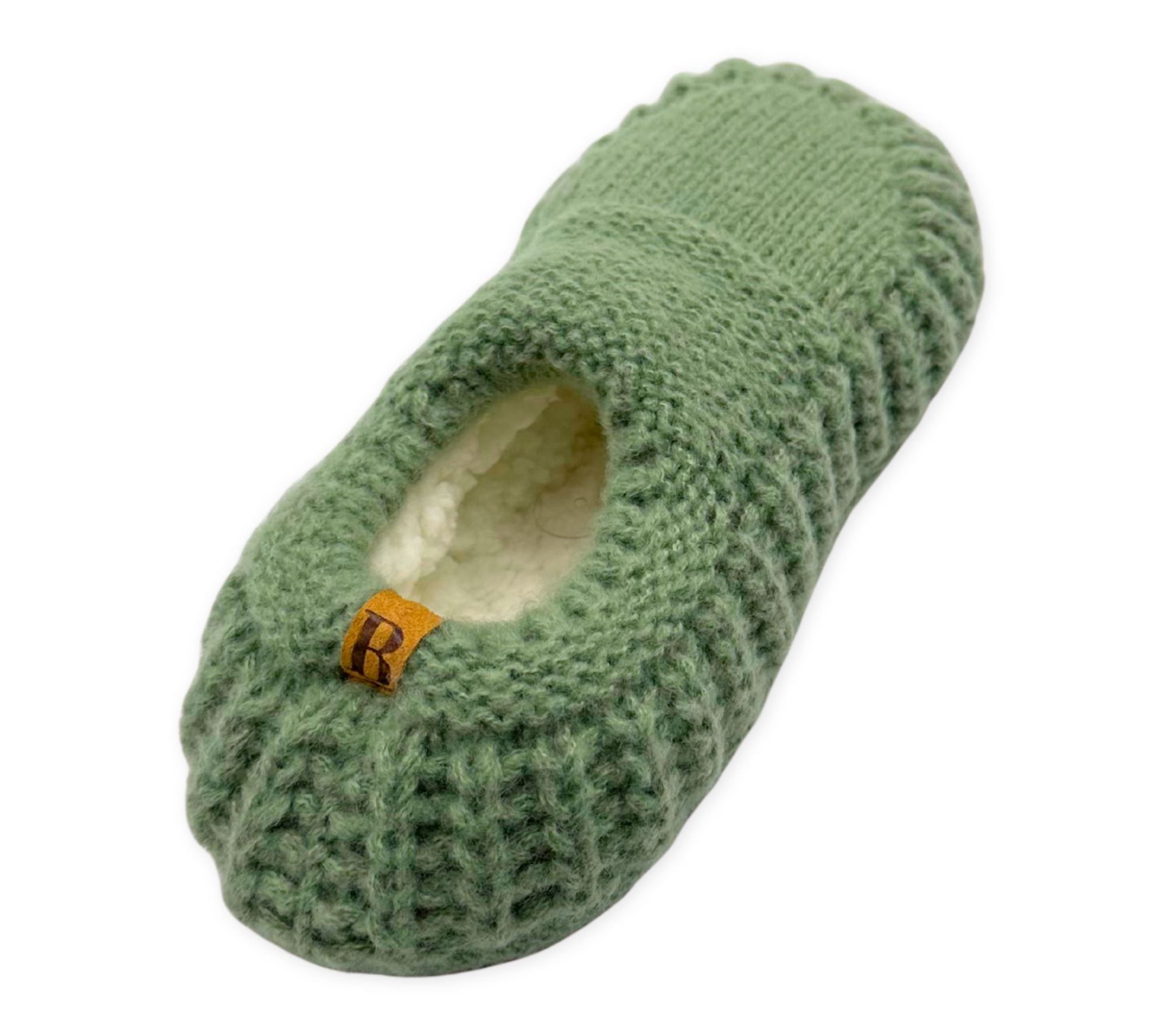 Brookstone Ladies' Moccasin Slipper Socks withNon-Skid Soles - QVC.com