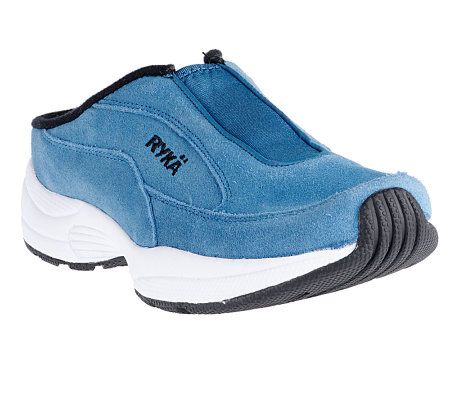 Ryka Suede Comfort Clog with Removable Sockliner - QVC.com