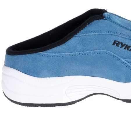 Ryka Suede Comfort Clog with Removable Sockliner - QVC.com