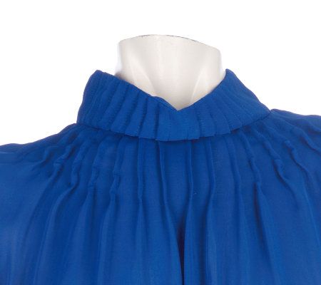 "As Is" Dialogue Short Sleeve Blouse w/Pintucking Detail - QVC.com