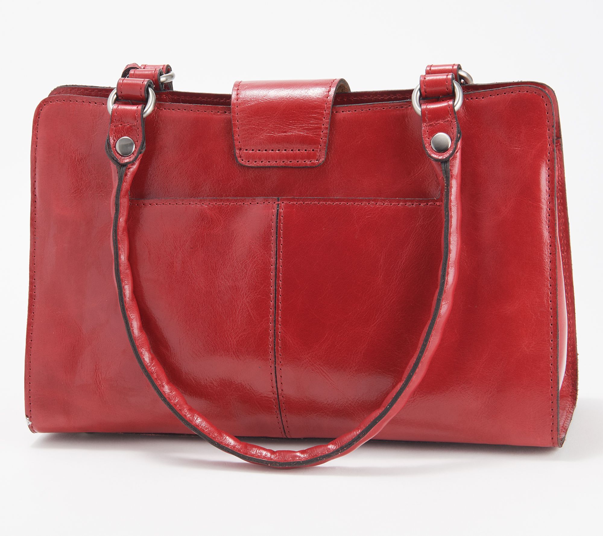 "As Is" Patricia Nash Oil Waxed Nappa Leather Rienzo Satchel - QVC.com
