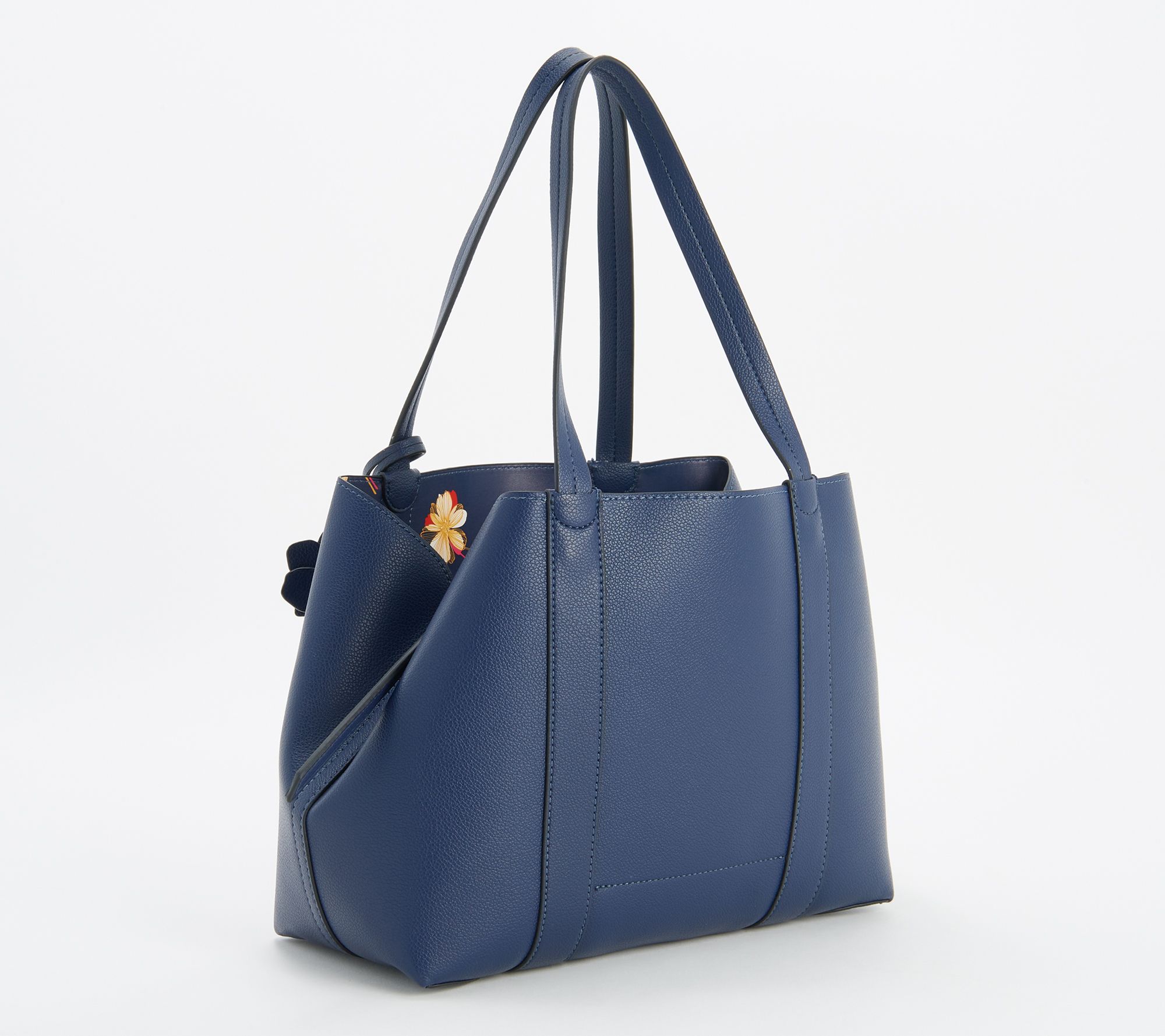 "As Is" Draper James Elle Tote with Flower Key Fob - QVC.com