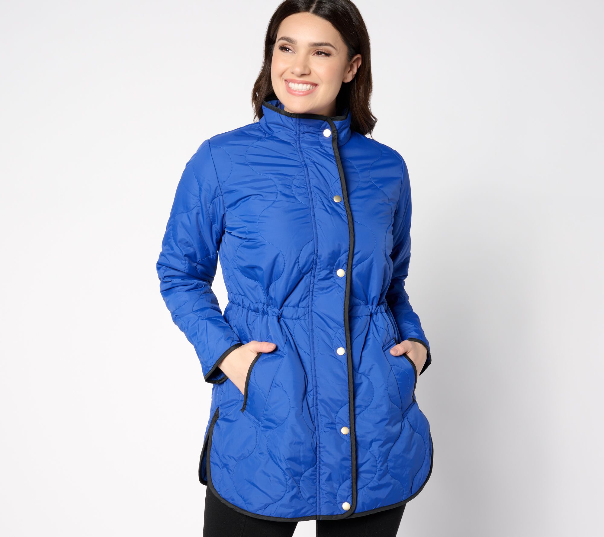 Denim & Co. Heritage Quilted Jacket with Anorak Waist - QVC.com