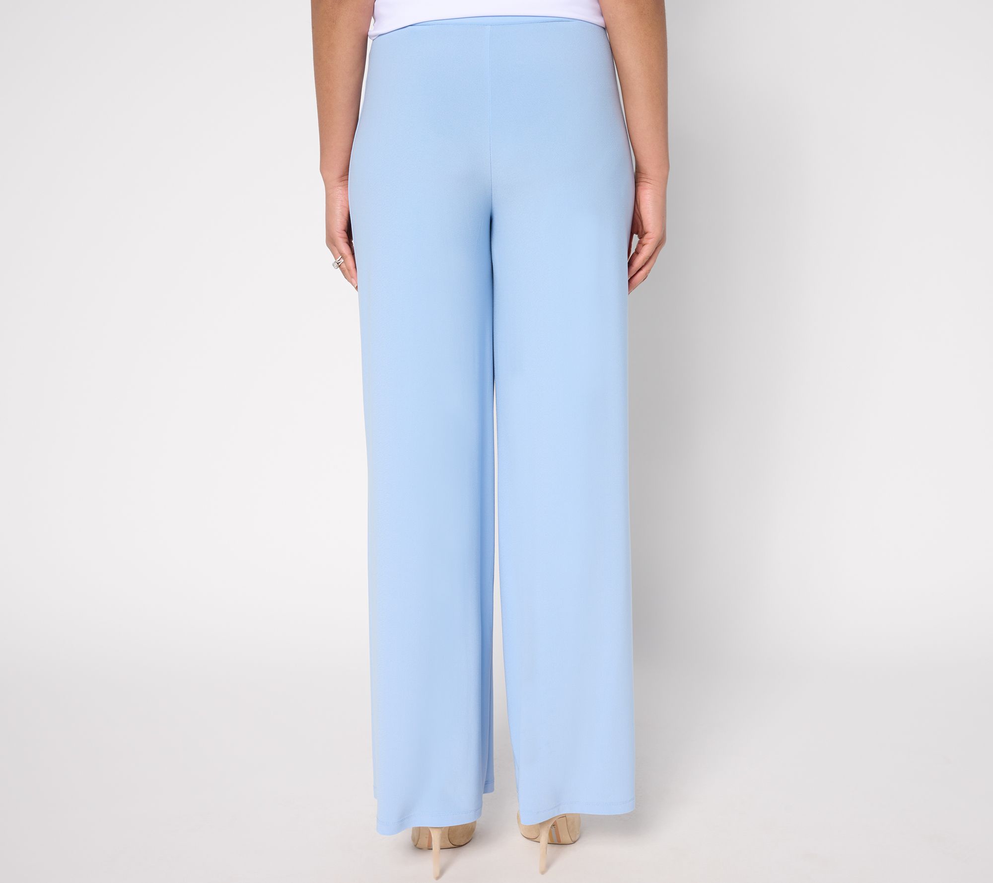 Dennis Basso Petite Caviar Crepe Wide Leg Pants - QVC.com