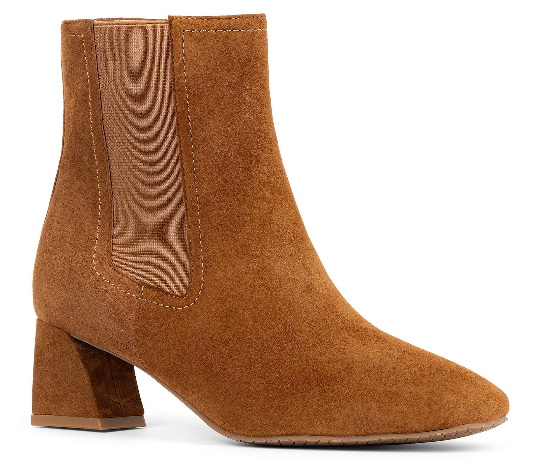 NYDJ Suede Flared Heel Bootie - Scooter - QVC.com
