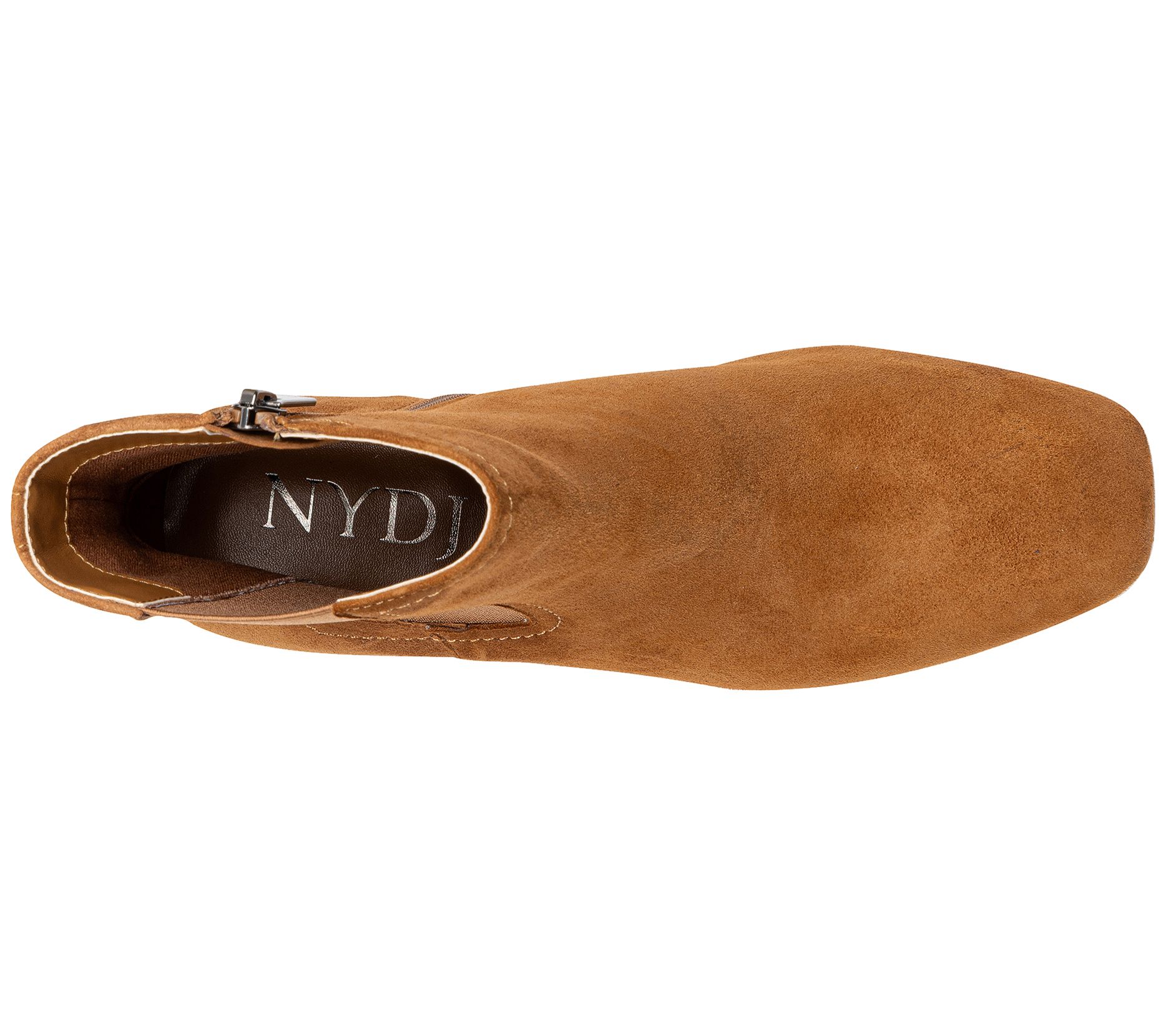 NYDJ Suede Flared Heel Bootie - Scooter - QVC.com