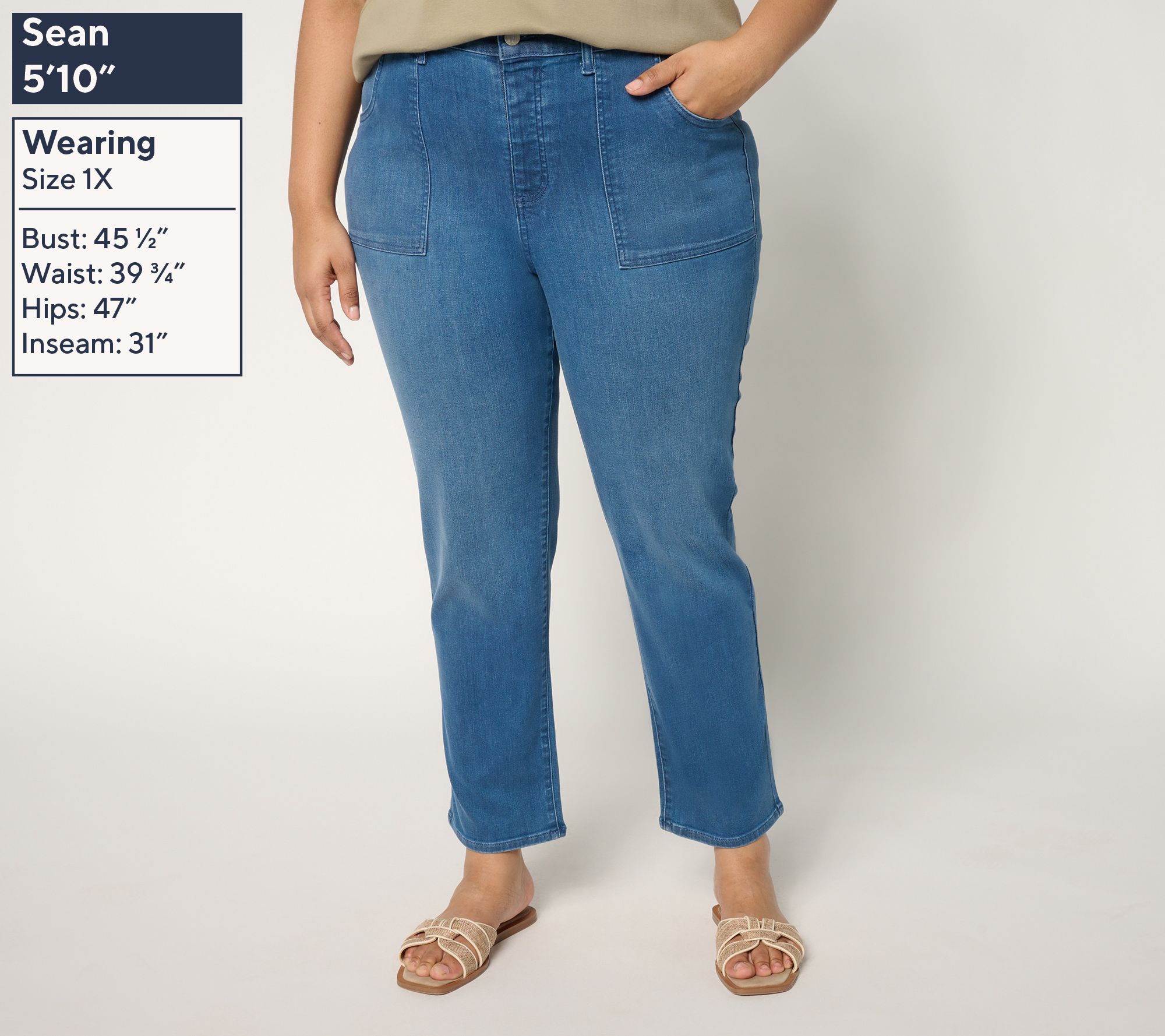 Women with Control Regular Contour Curves Straight Leg Jeans - QVC.com