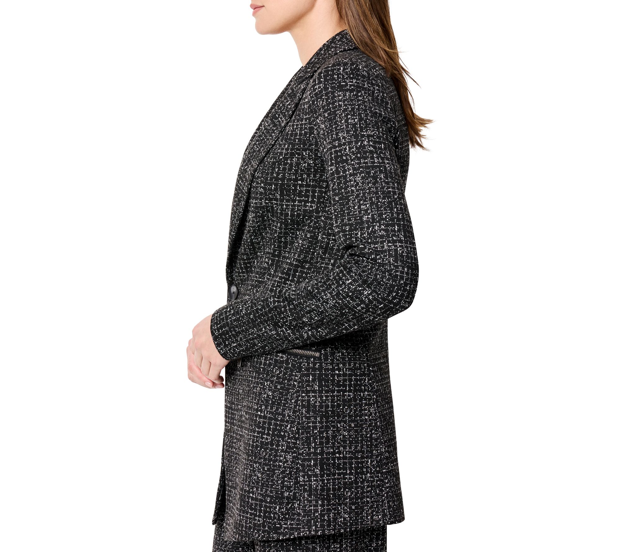 NIC+ZOE Dotty Grid Zip Jacket - QVC.com