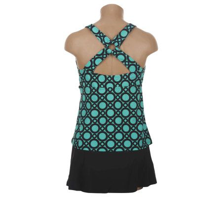 Ocean Dream Signature Oh X-Back Tankini with Wrap Skirt - QVC.com
