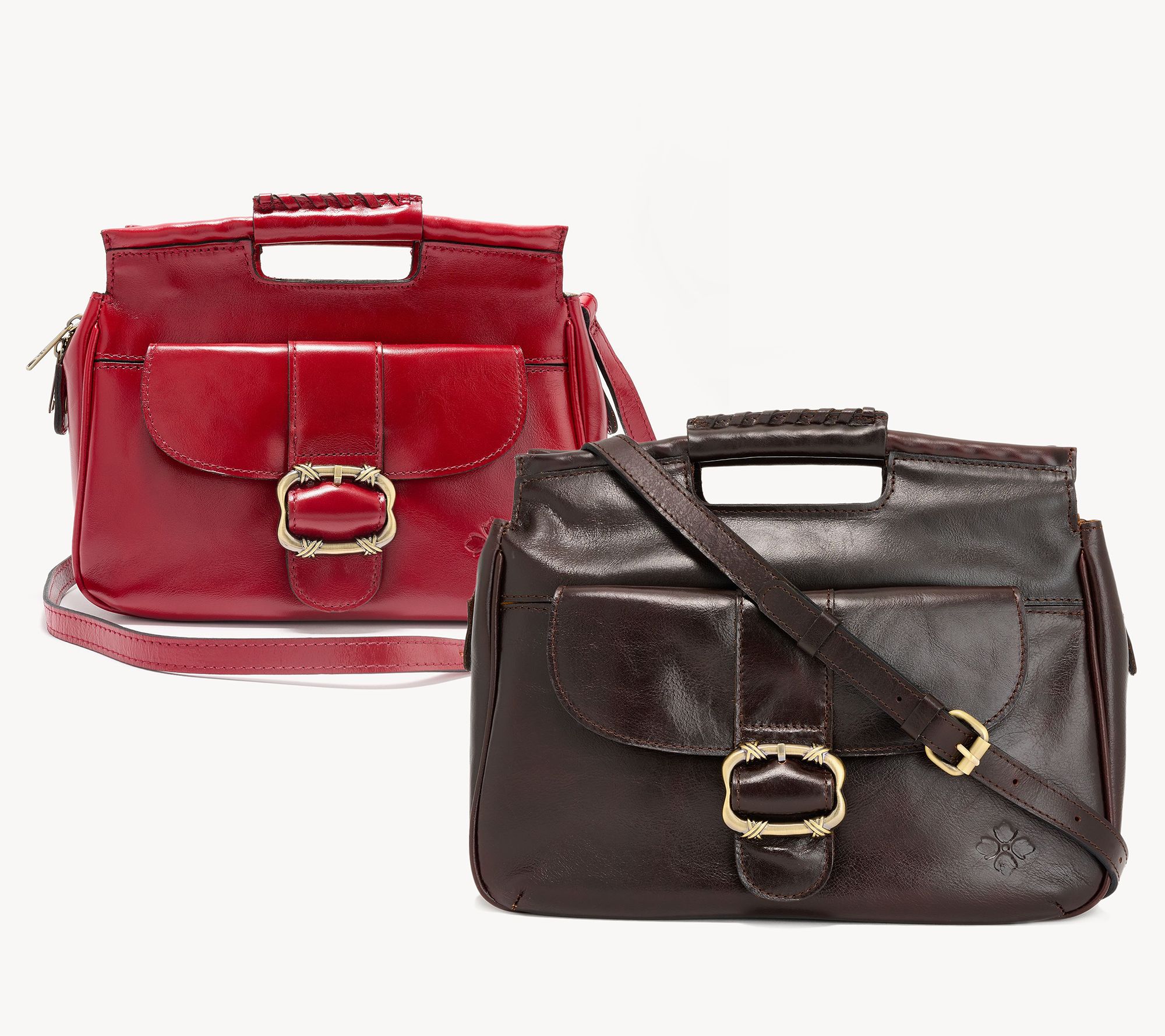 Patricia Nash Cut Out Top Handle Leather Satchel - QVC.com