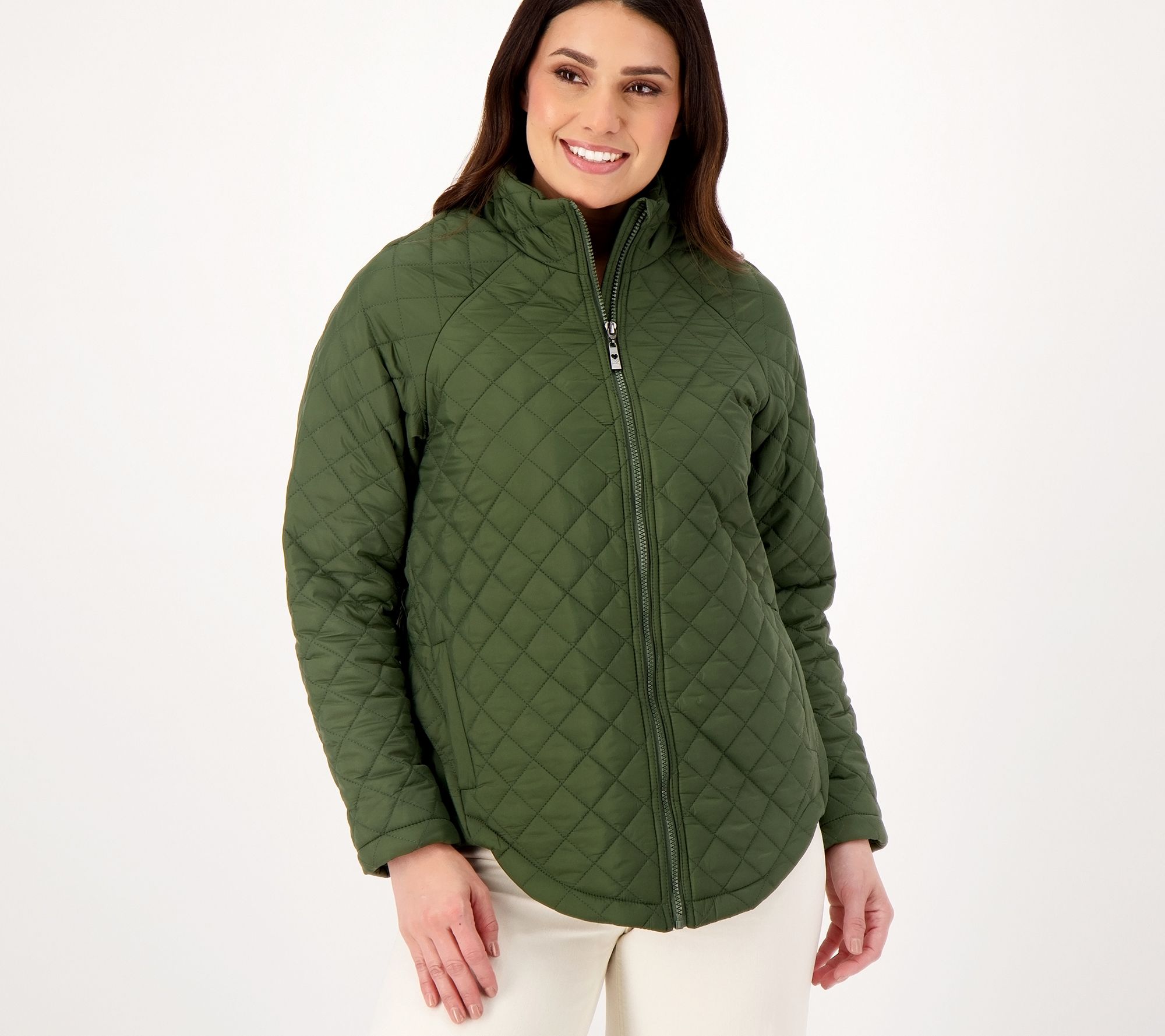 "As Is" Belle by Kim Gravel Quilted Zip-Front Jacket - QVC.com