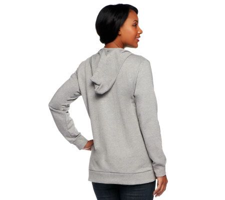 "As Is" Quacker Factory Razzle Dazzle Hoodie and T-shirt Set - QVC.com