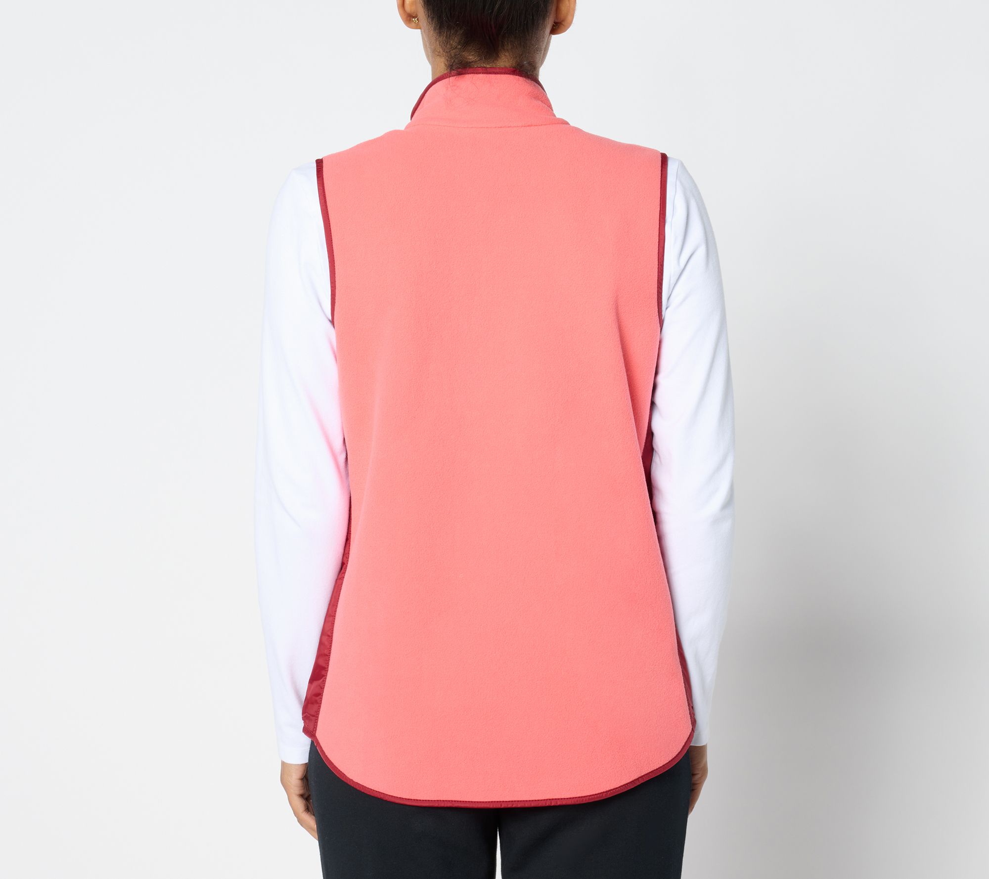 "As Is" Sport Savvy Fleece and Woven Mixed Vest - QVC.com