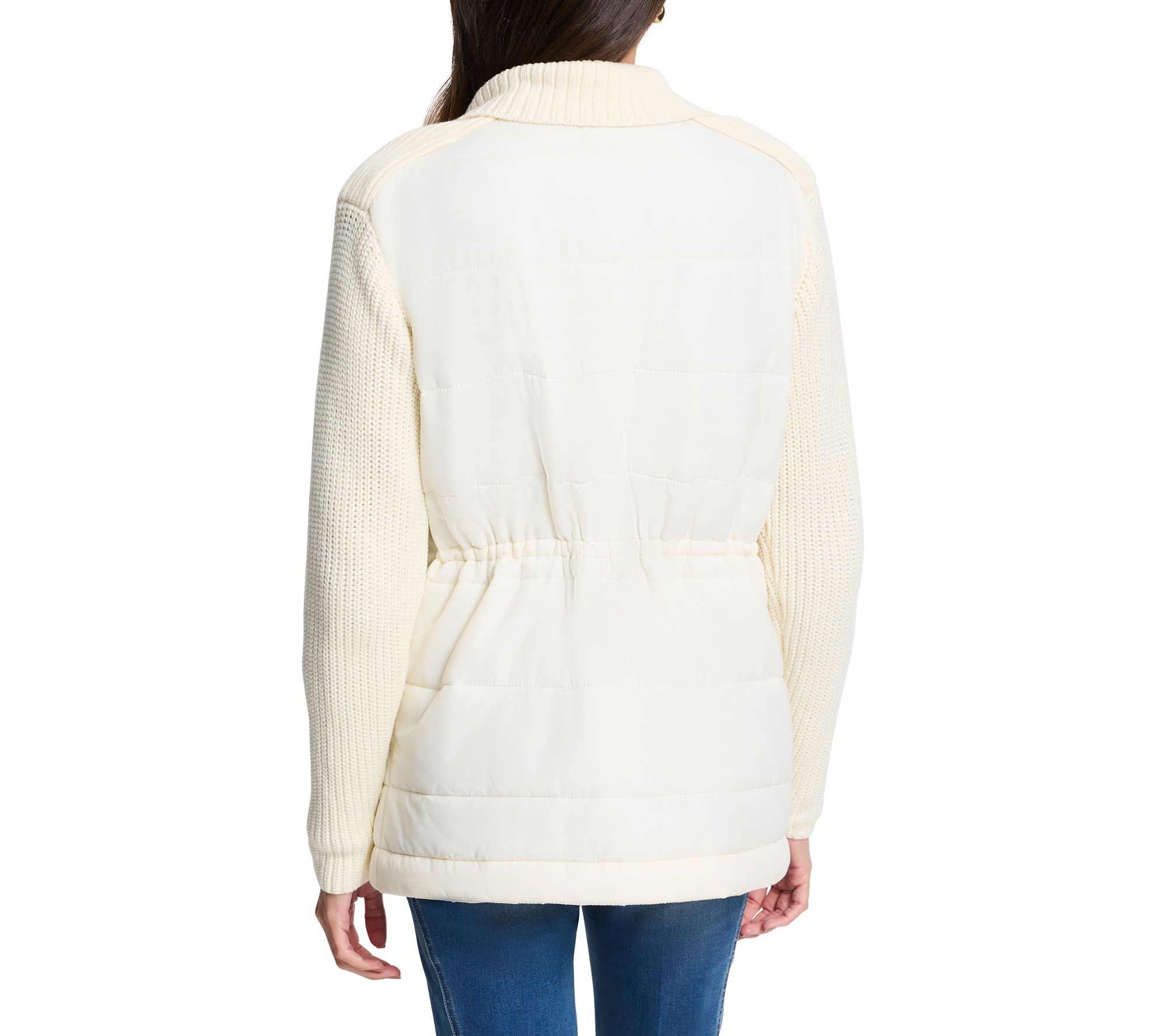 NIC+ZOE Mix Media Quilted Puffer Jacket - QVC.com