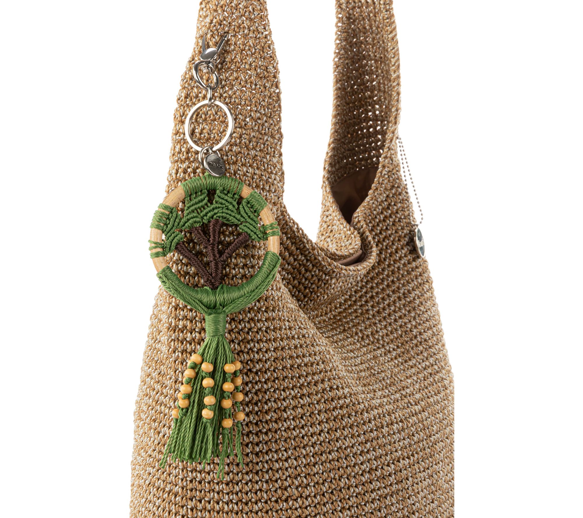 The Sak Crochet Small Eco Element Dangle Bag Charm - QVC.com