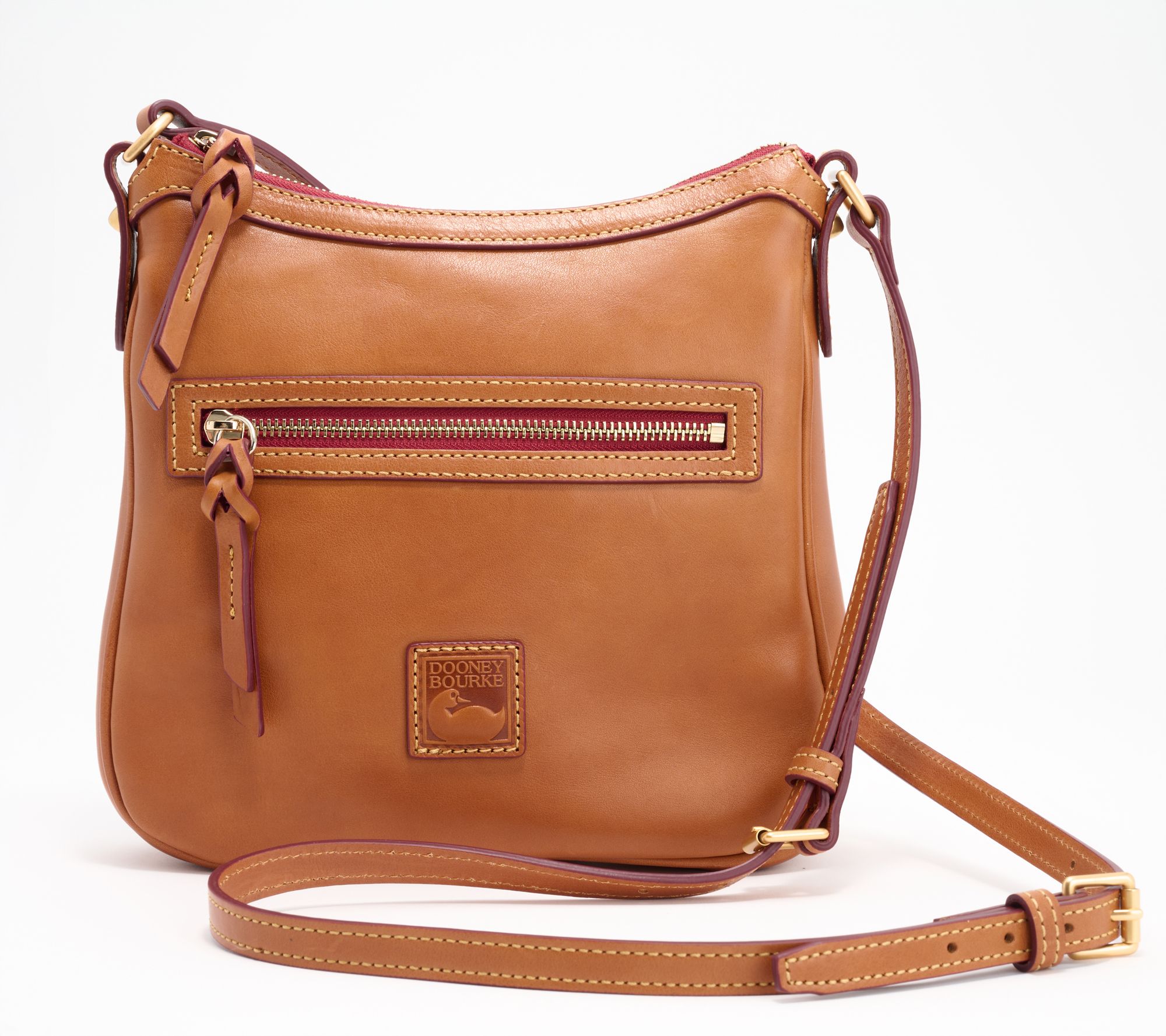 "As Is" Dooney & Bourke Florentine Leather Pocket Crossbody - QVC.com