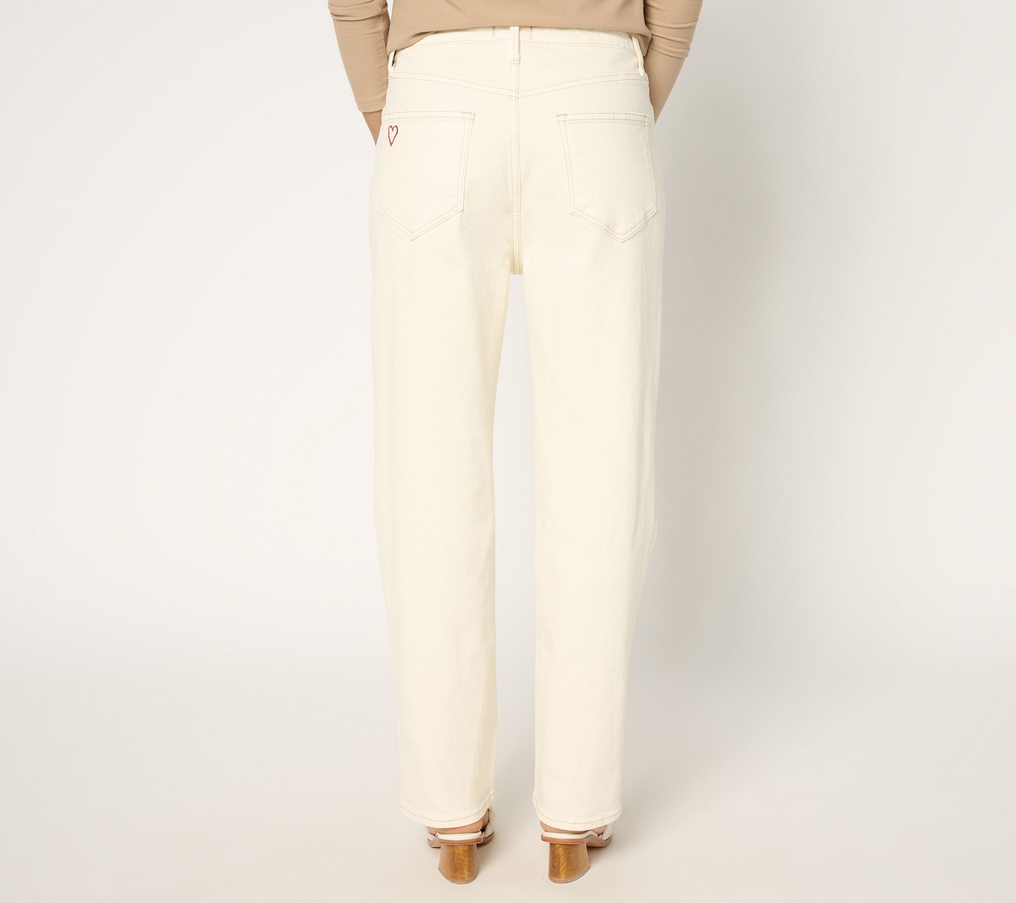 "As Is" Driftwood Jeans Love Notes Jordie Relaxed Straight Jean - QVC.com