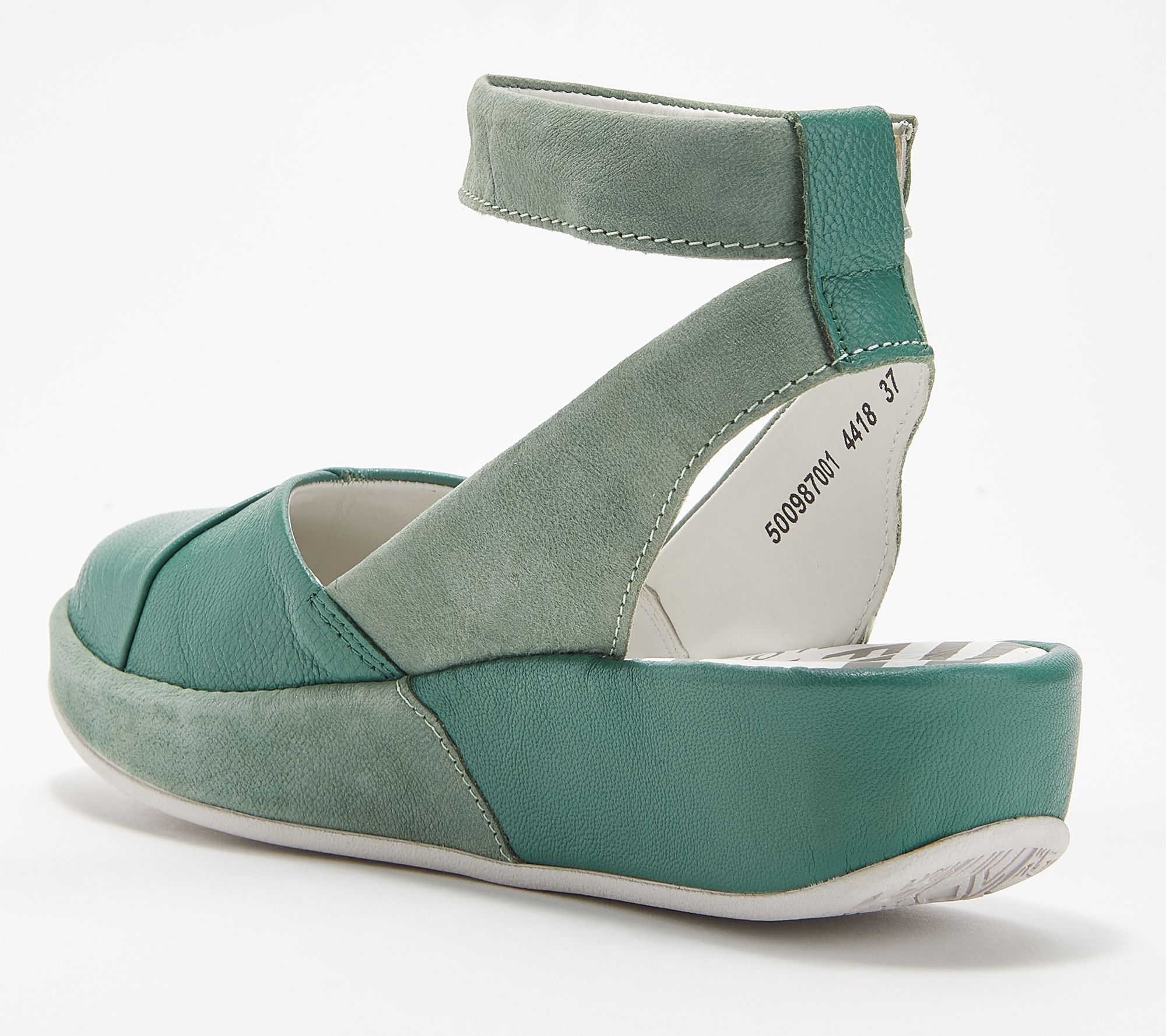 "As Is" FLY London Colorblocked Ankle Strap Wedges - Boke - QVC.com