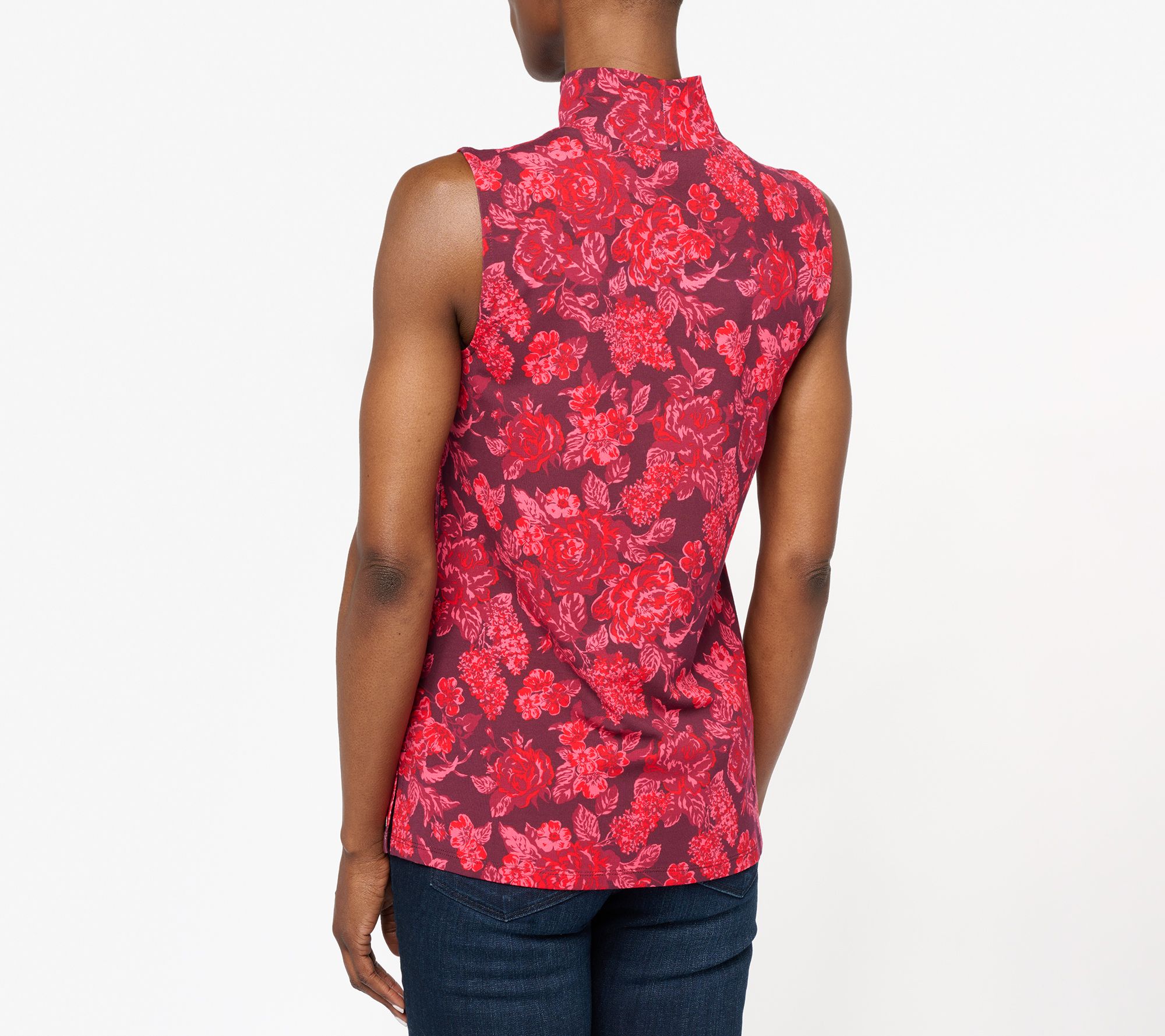 Isaac Mizrahi Live! Solid or Printed Mock Neck Top - QVC.com