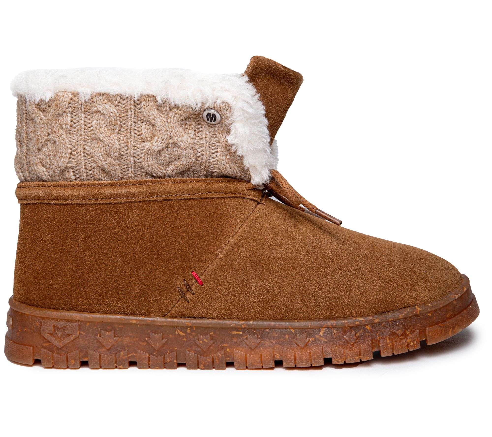 Minnetonka Women's Norean Sweater Knit Suede Boots - QVC.com