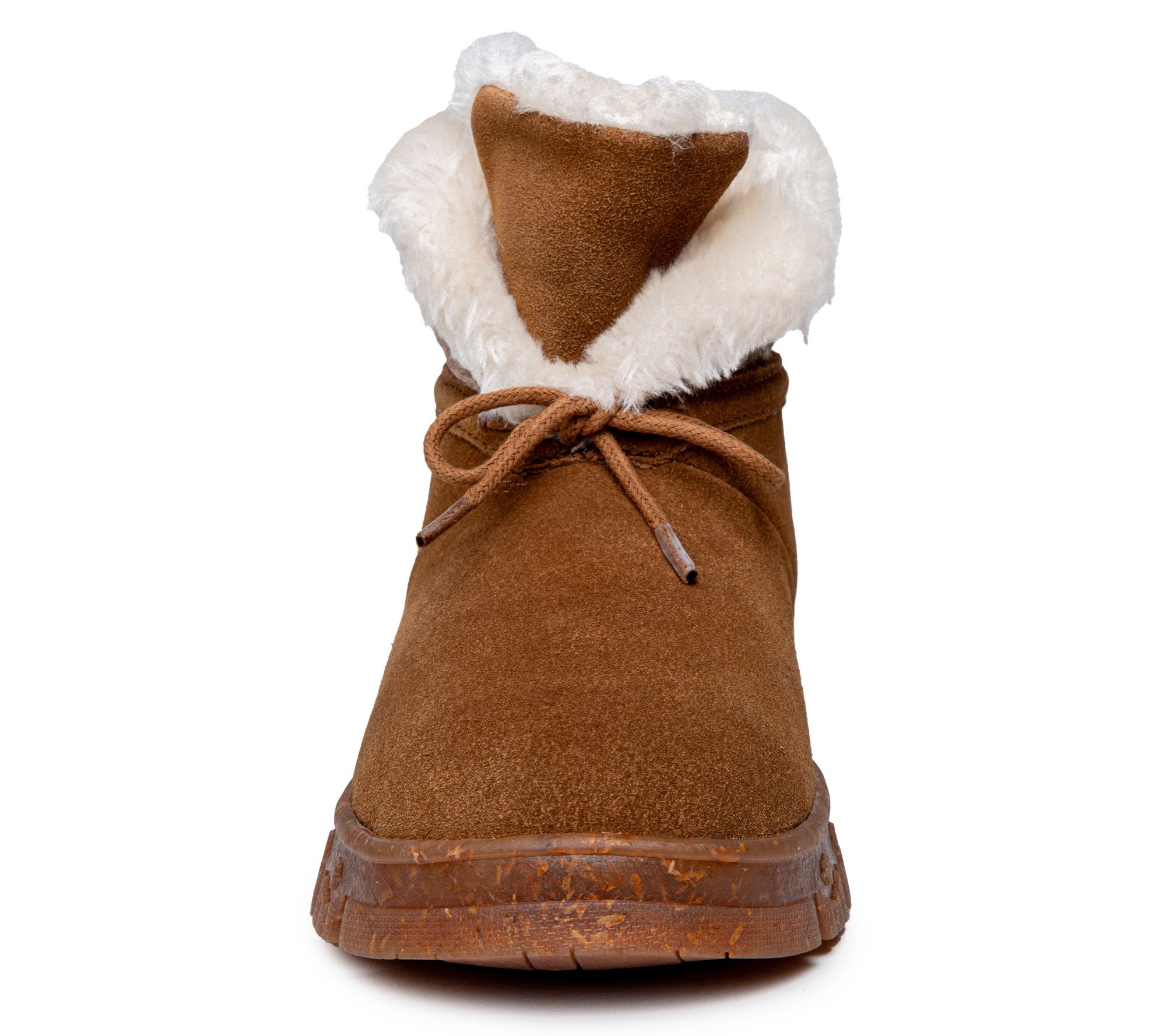 Minnetonka Women's Norean Sweater Knit Suede Boots - QVC.com
