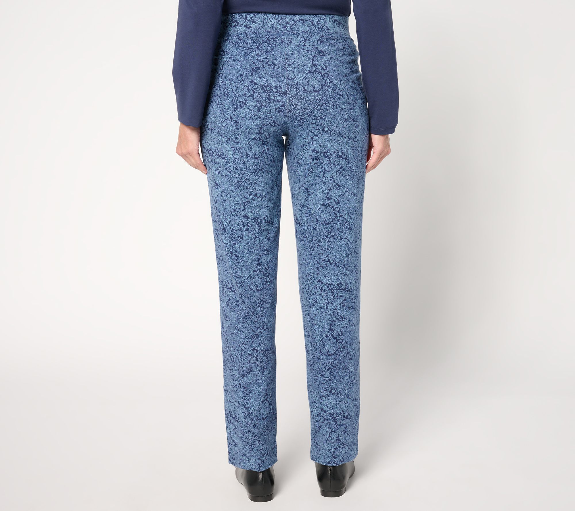Denim & Co. Any Day Duo Stretch Straight Leg Pant - QVC.com