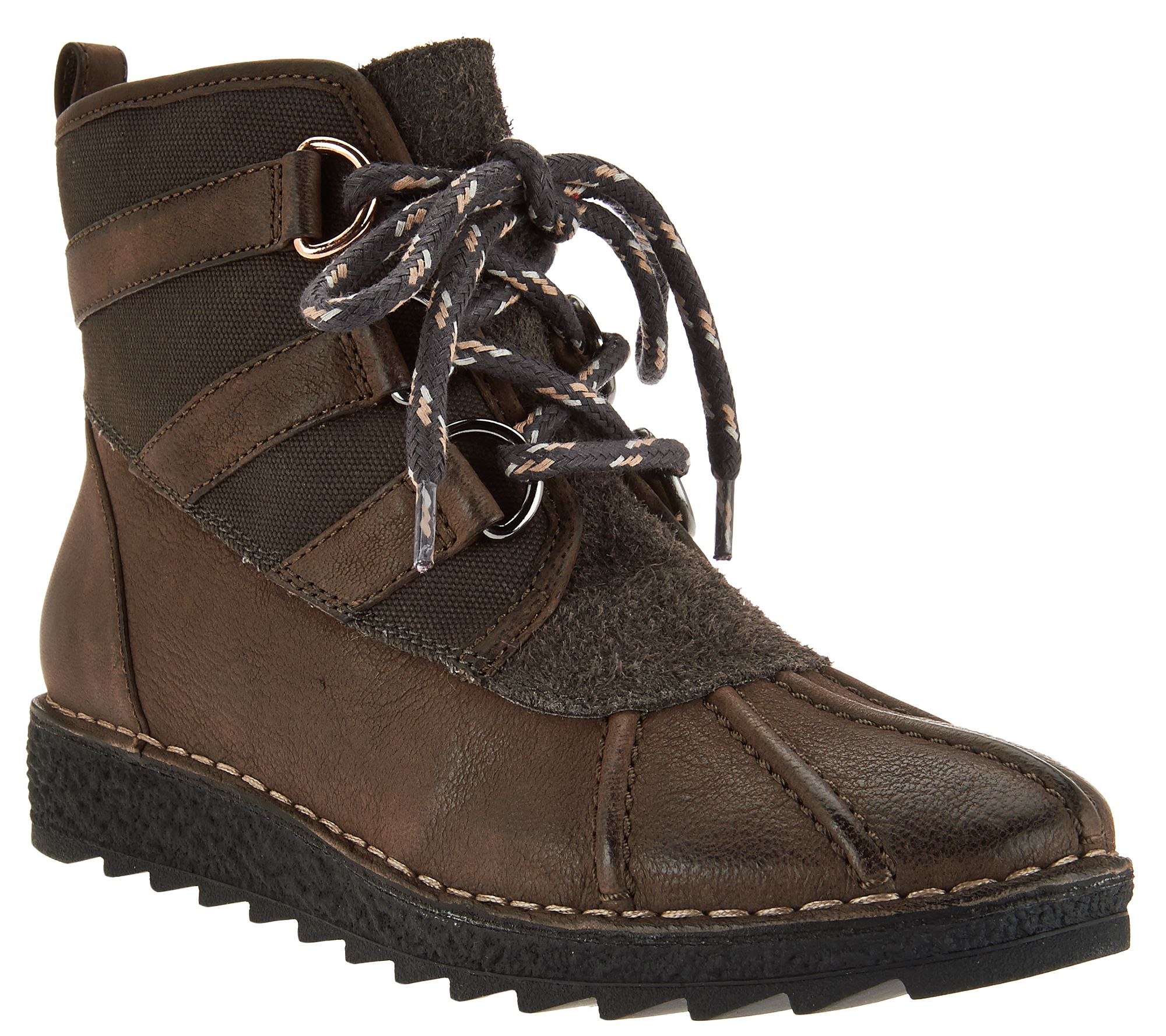 Clarks Somerset Leather Lace Up Boots - Olso Cove - QVC.com