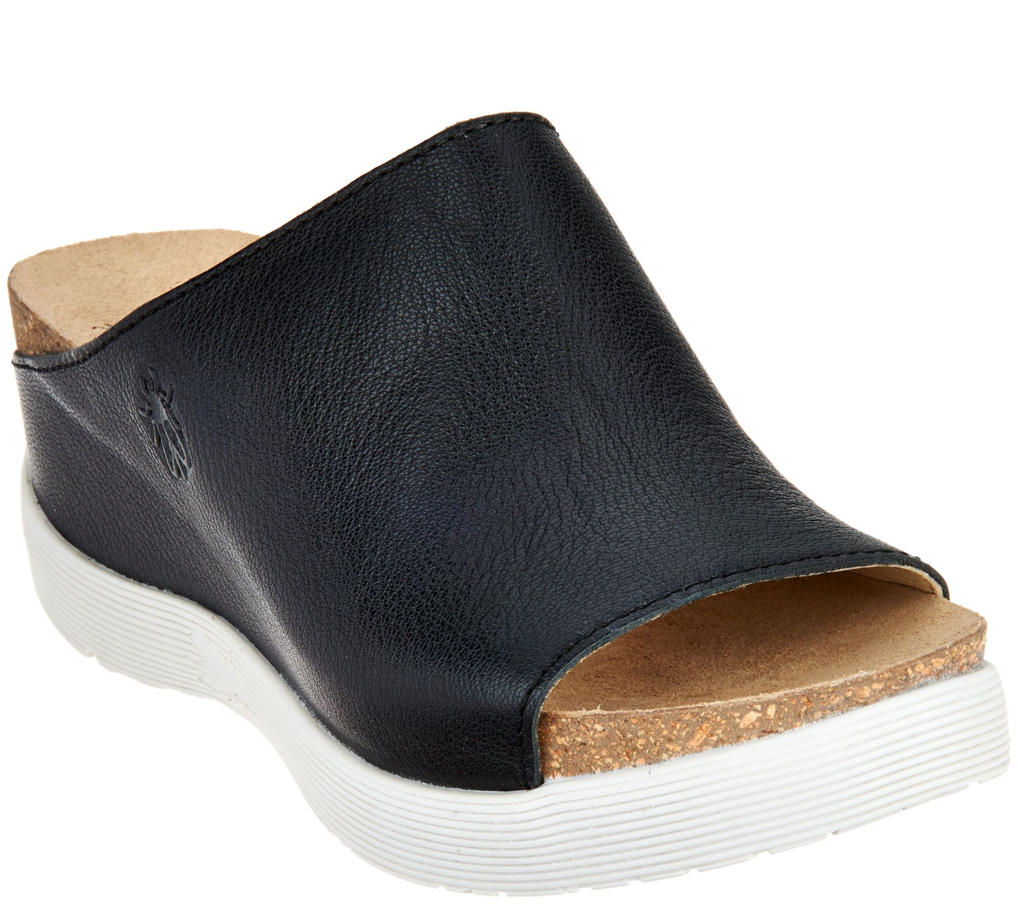 FLY London Leather Slide Sandals - Wigg - QVC.com