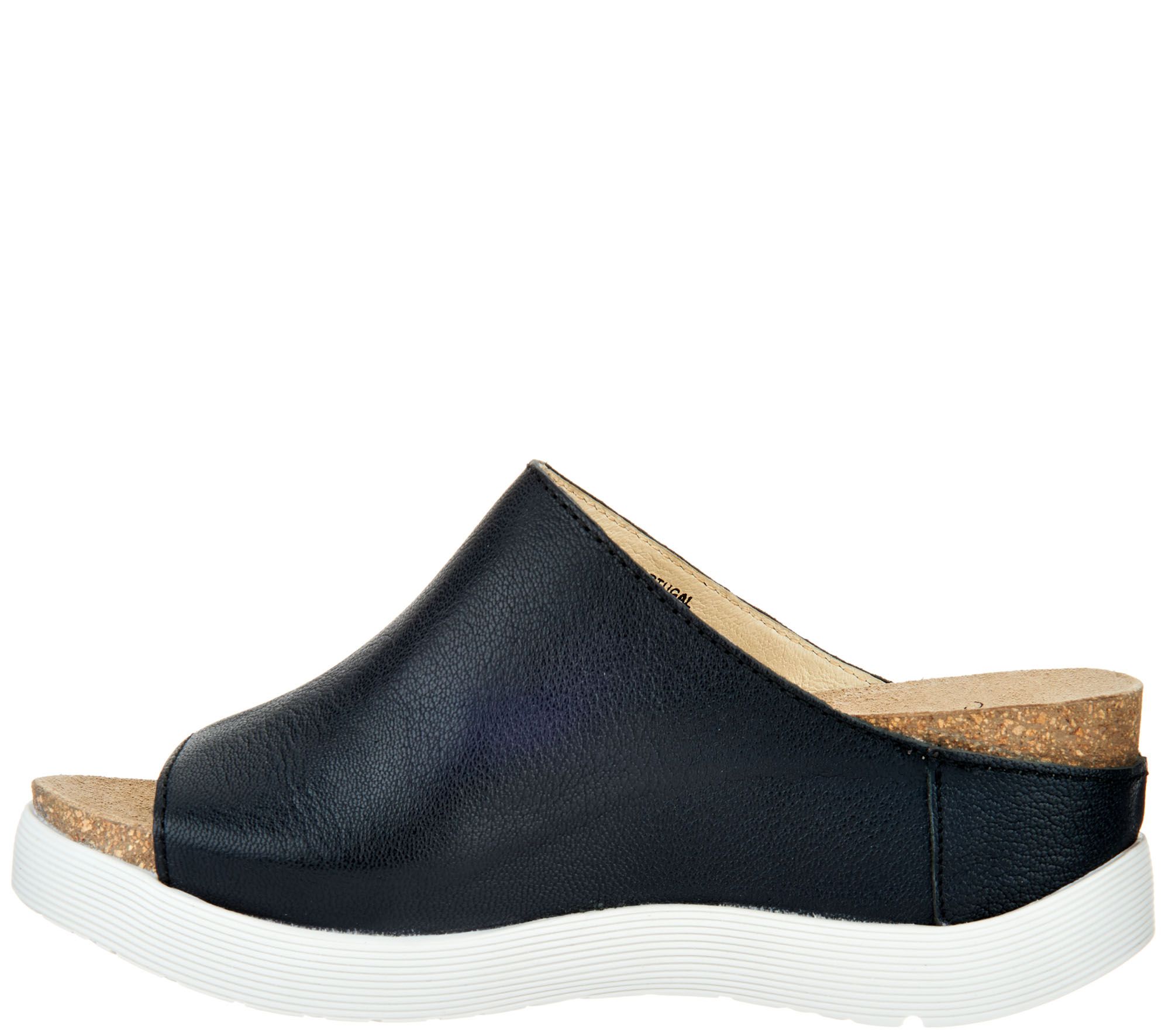 FLY London Leather Slide Sandals - Wigg - QVC.com