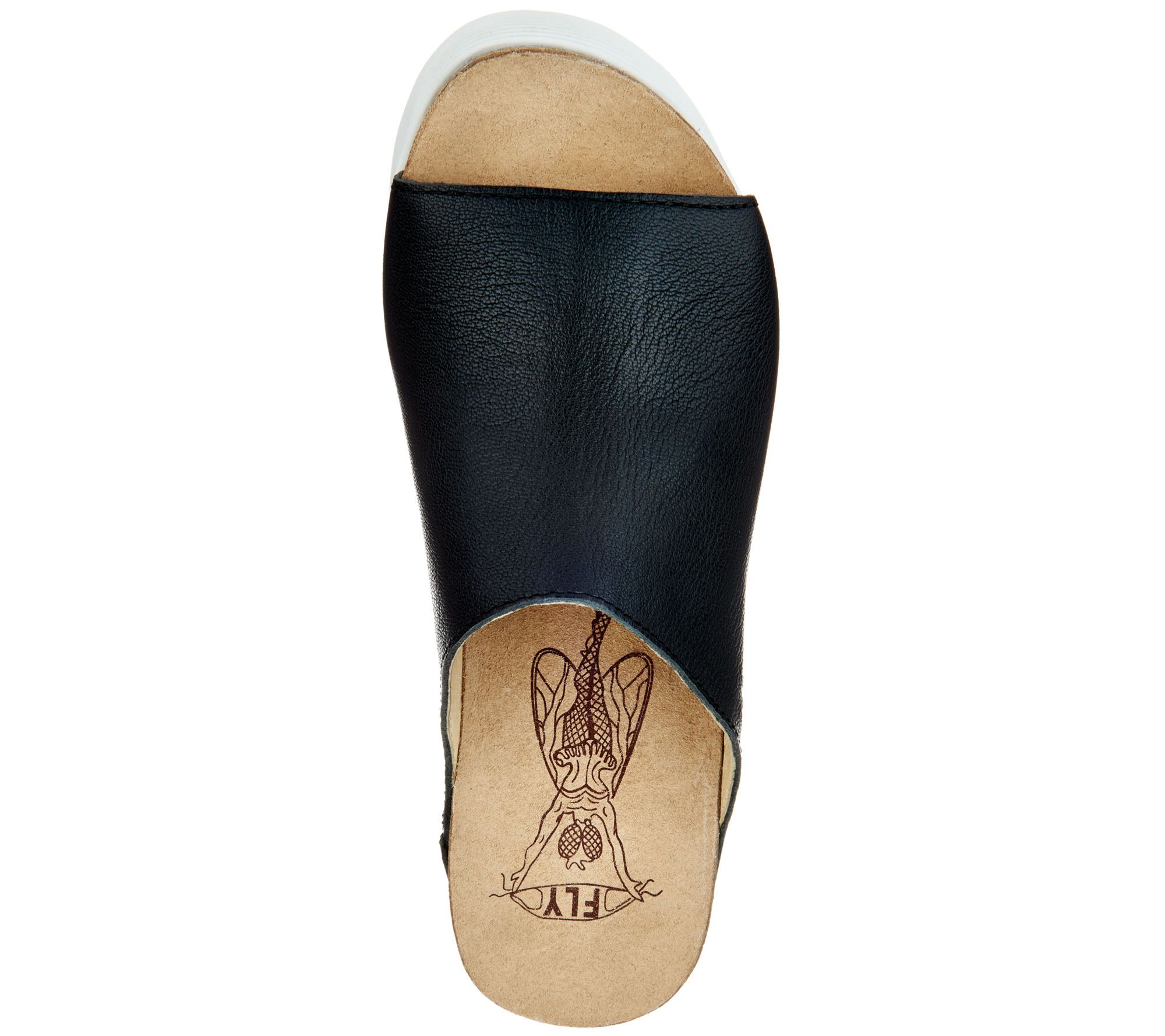 FLY London Leather Slide Sandals - Wigg - QVC.com