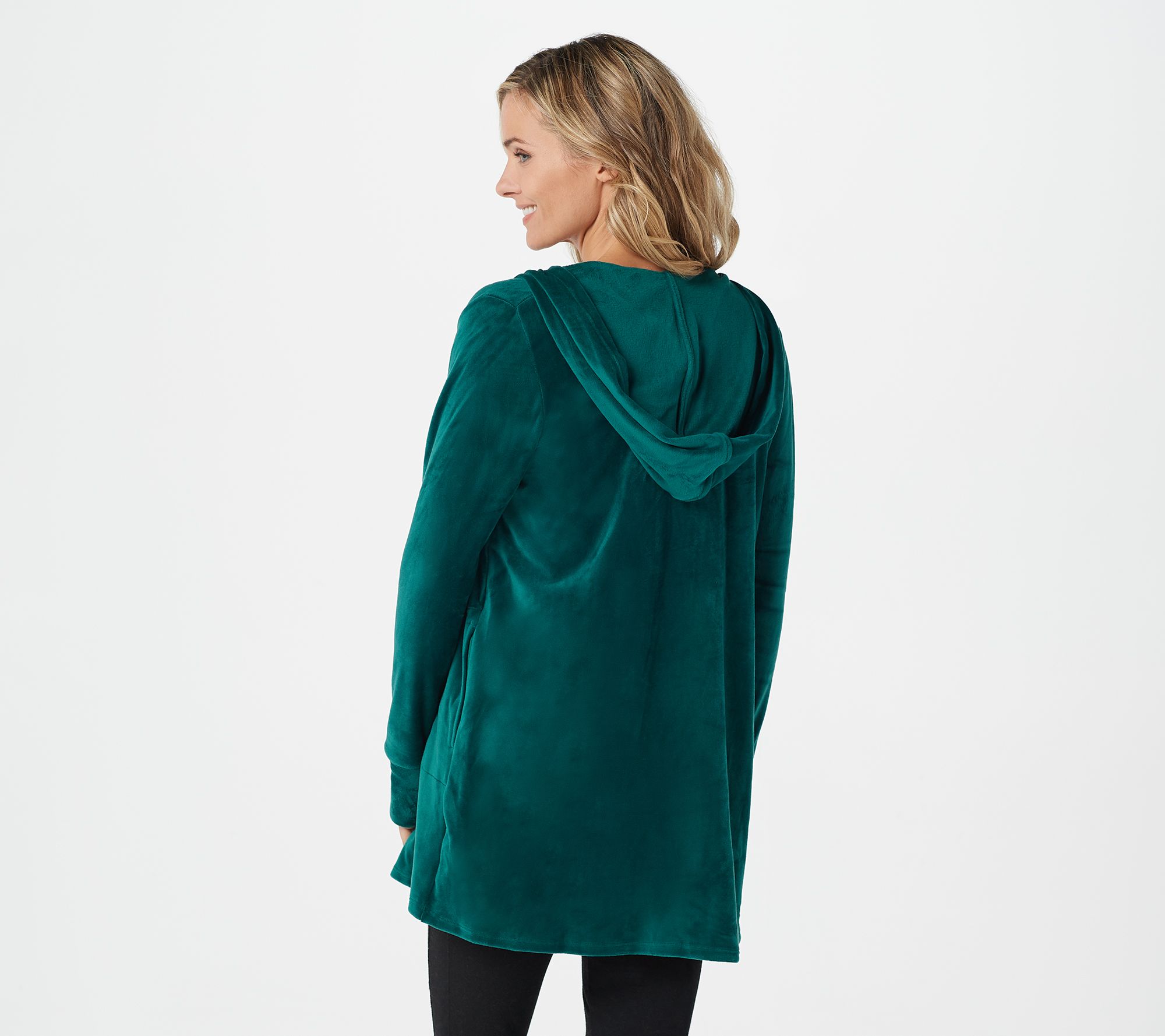 "As Is" Cuddl Duds Double Plush Velour Hooded Wrap - QVC.com