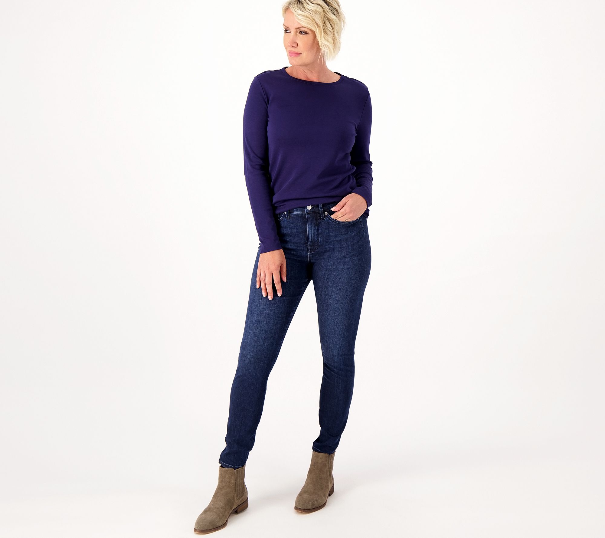 "As Is" NYDJ Le Silhouette High Rise Ami Skinny Jeans- Marvelous - QVC.com