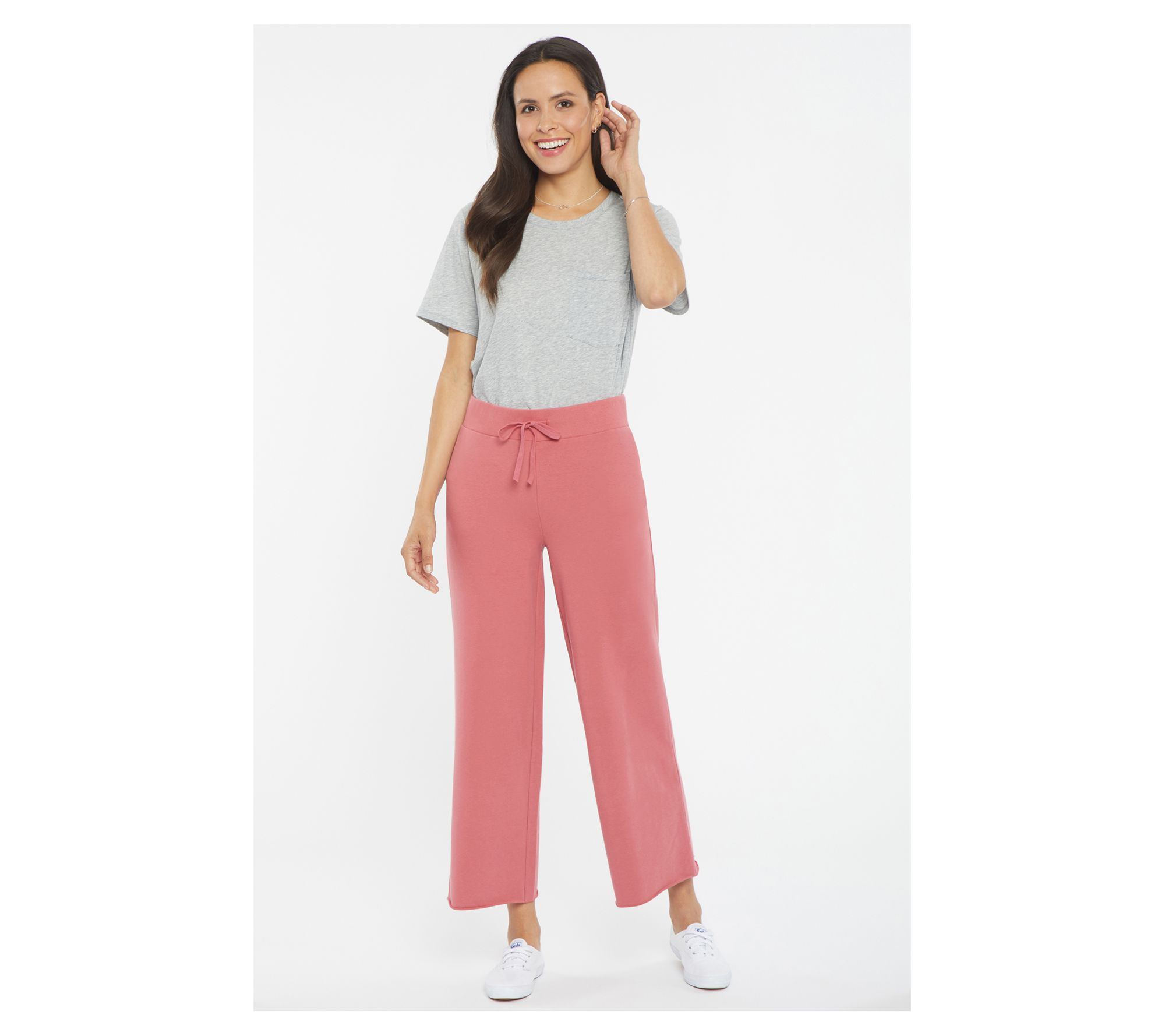 NYDJ Drawstring Wide Leg Ankle Pants - QVC.com