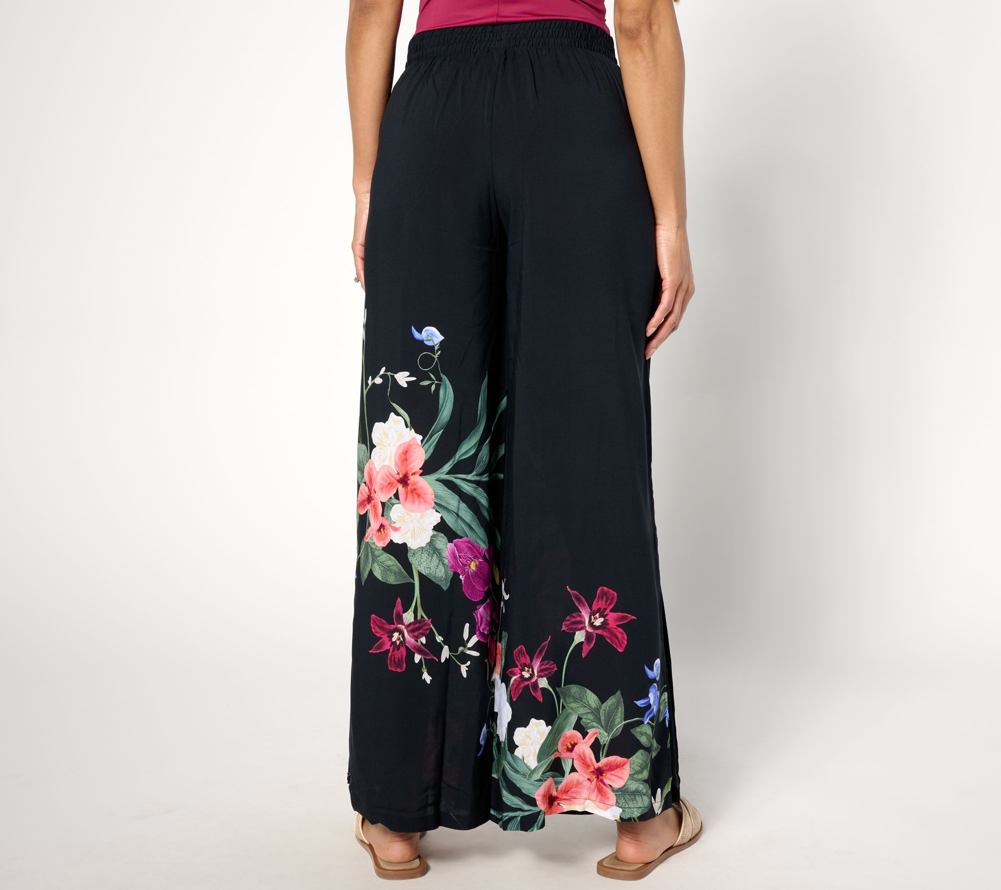 Jantzen Woven Pull-On Wide Leg Cover-Up Pants - QVC.com