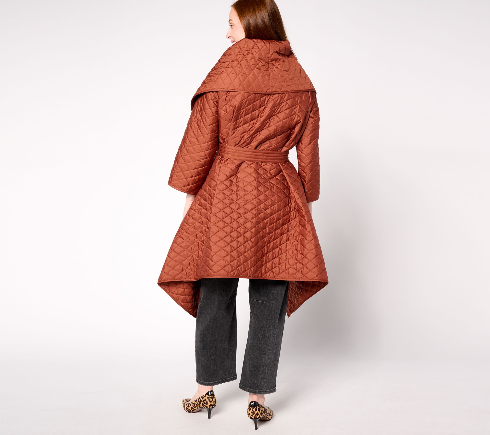 Carla Rockmore Collection Asymmetric Quilted Wrap Coat - QVC.com