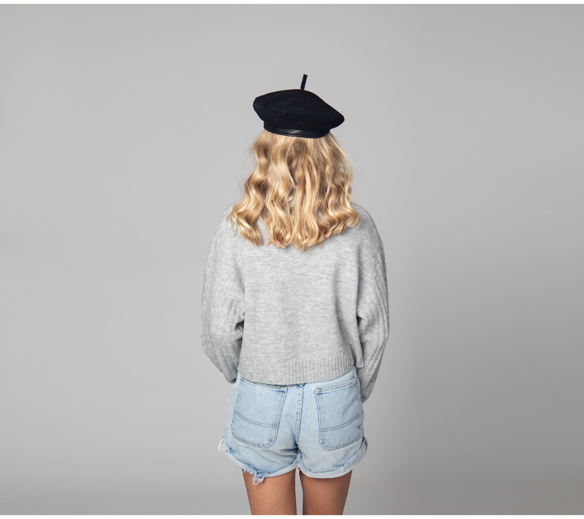 Trina by Trina Turk Slouchy Suede and Leather Beret - QVC.com