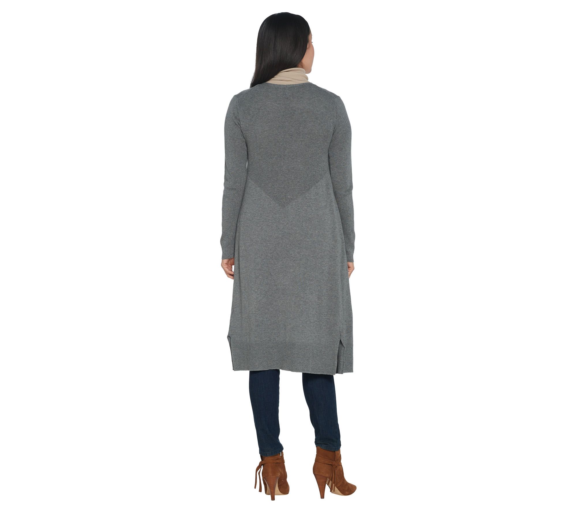"As Is" BROOKE SHIELDS Timeless Regular Duster Cardigan - QVC.com
