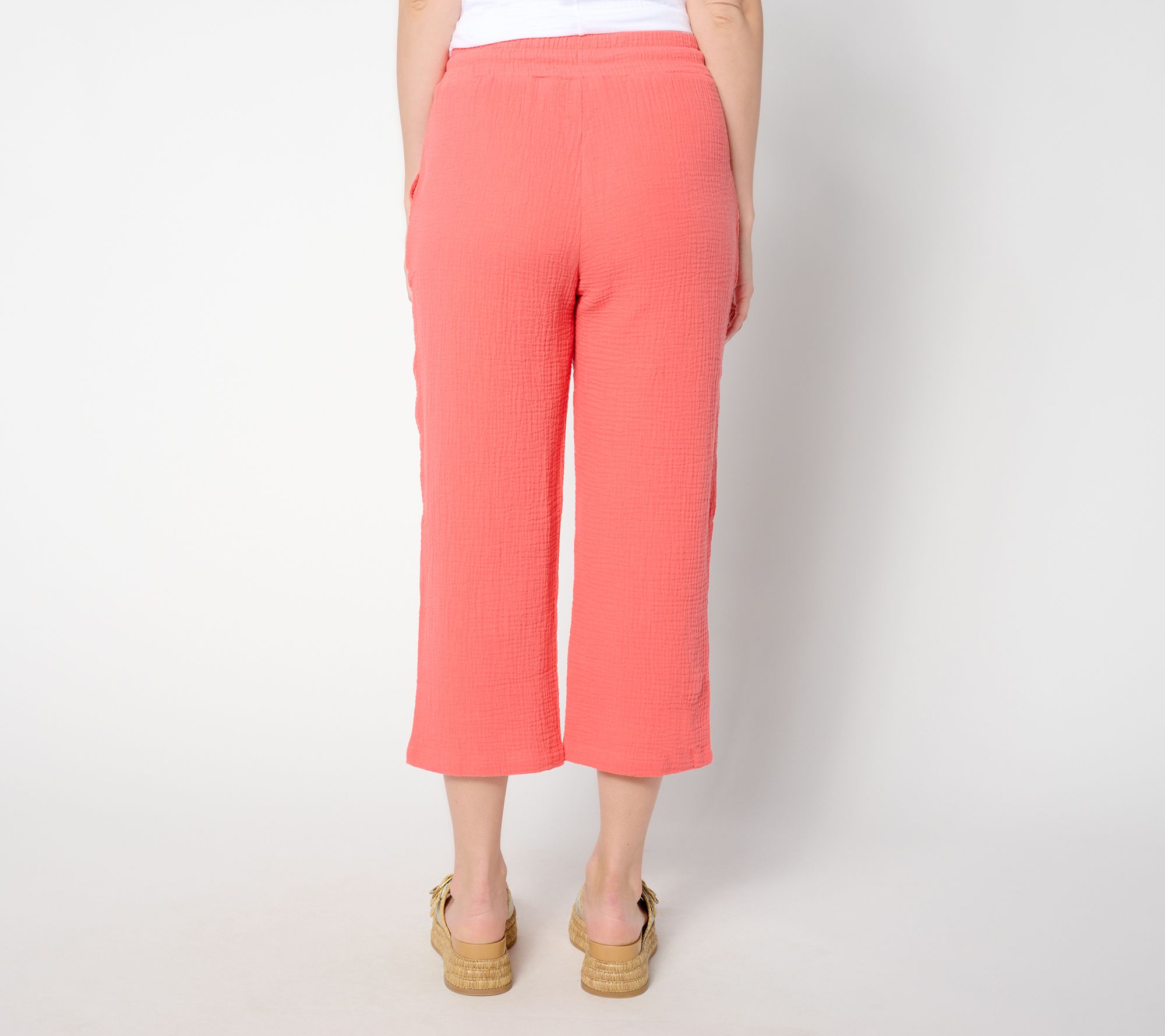 "As Is" Belle Beach by Kim Gravel Petite Color Crush Cropped Pant - QVC.com