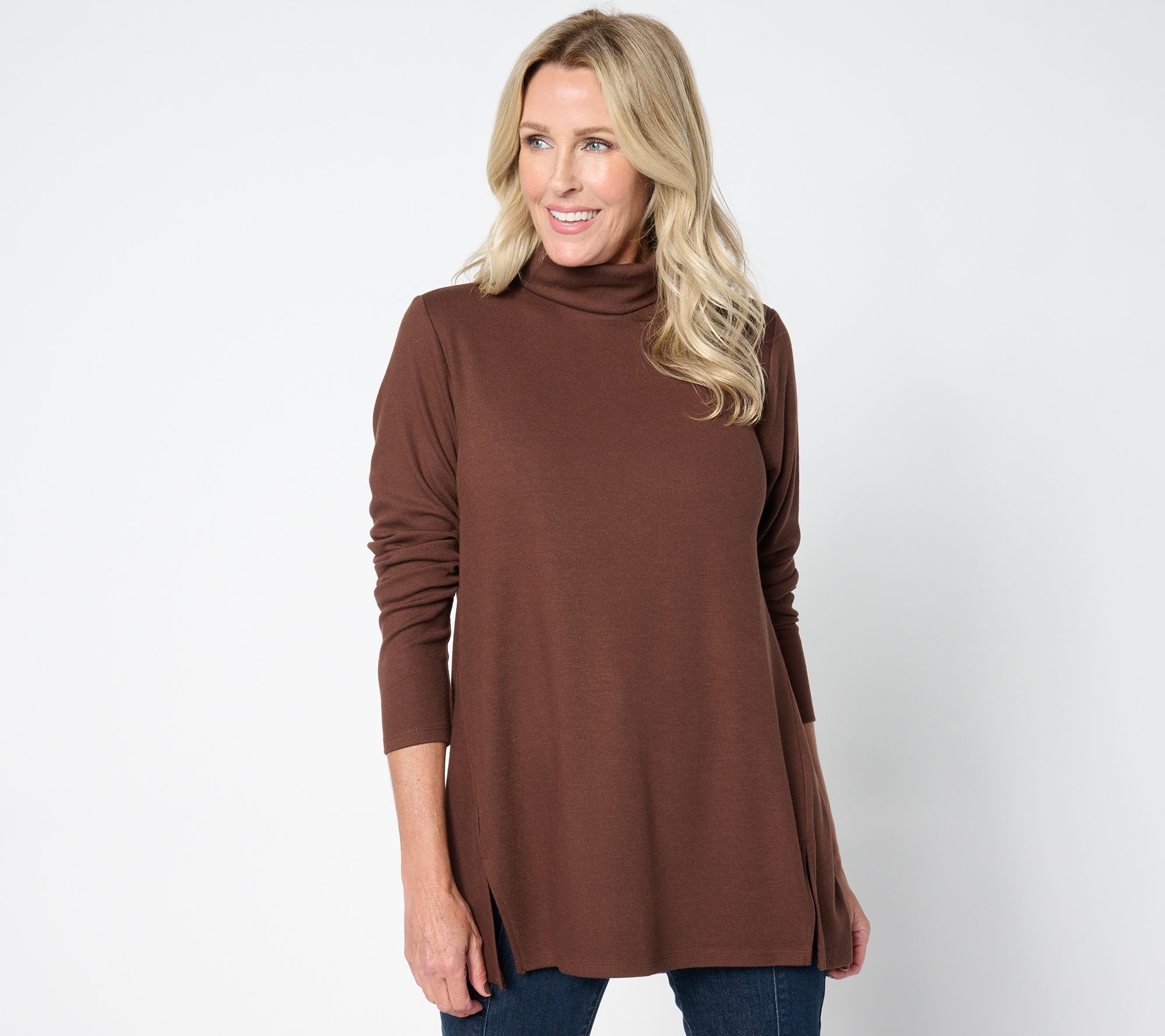 "As Is" BEAUTIFUL by Lawrence Zarian Mock Neck Swing Tunic Sweater ...