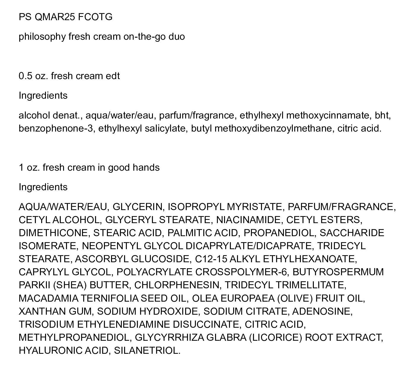 philosophy fresh cream on-the-go duo - QVC.com