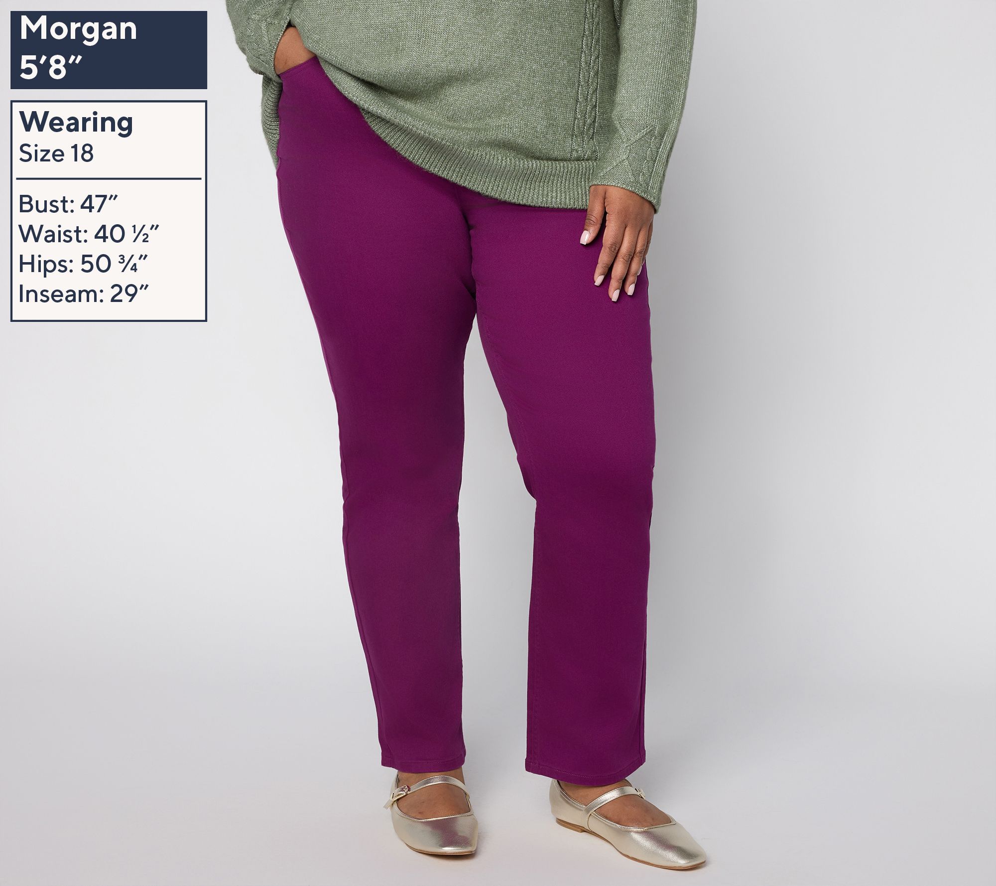 LOGO by Lori Goldstein Regular Colored Straight Leg Jeans - QVC.com