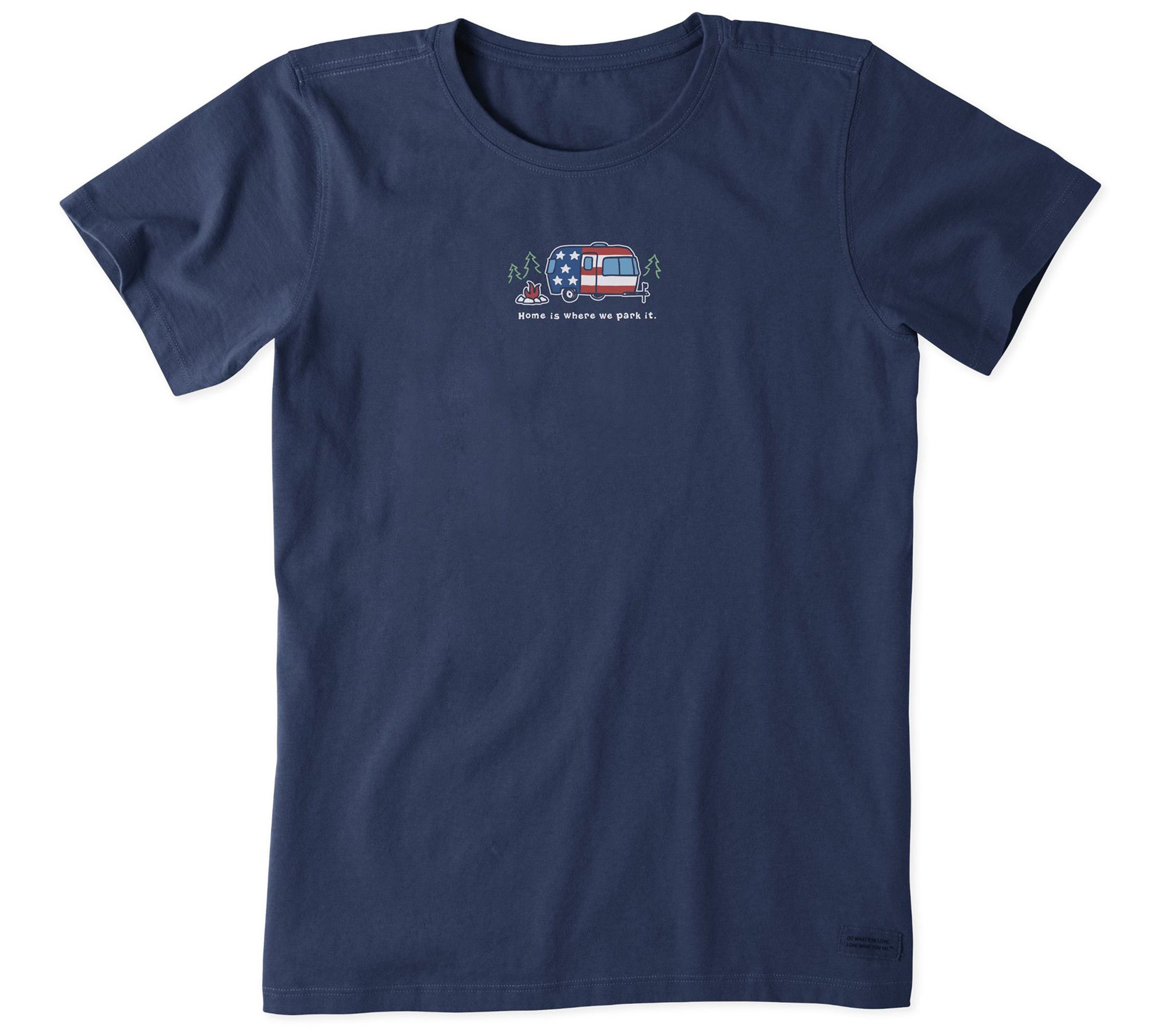 Life is Good Women's Americana Camper Crusher T ee - QVC.com