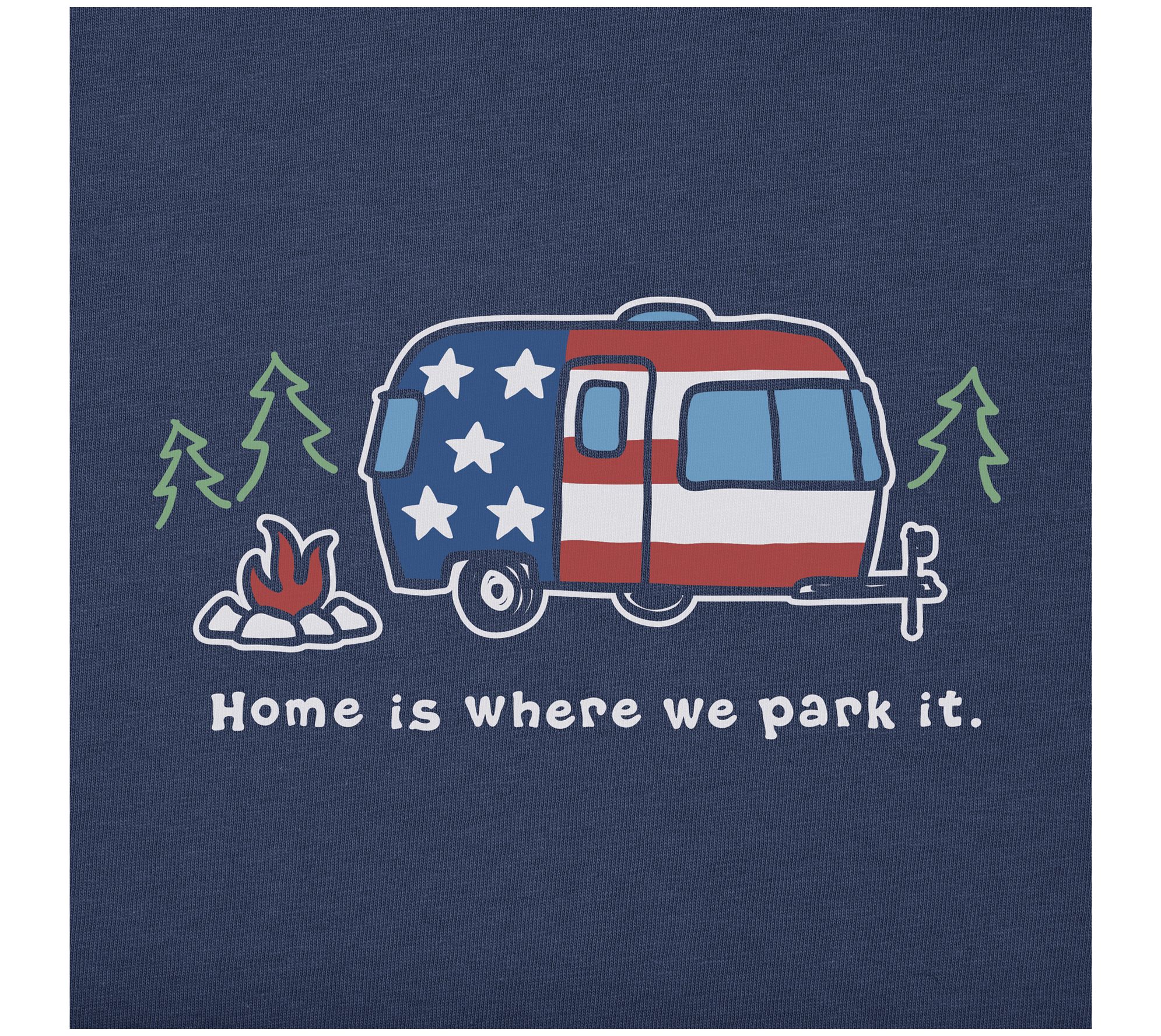 Life is Good Women's Americana Camper Crusher T ee - QVC.com